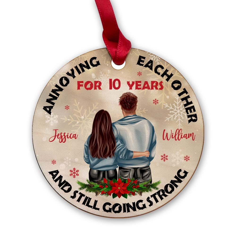 Personalized Wood Ornament Annoying Each Other For Couple | Inspire Uplift
