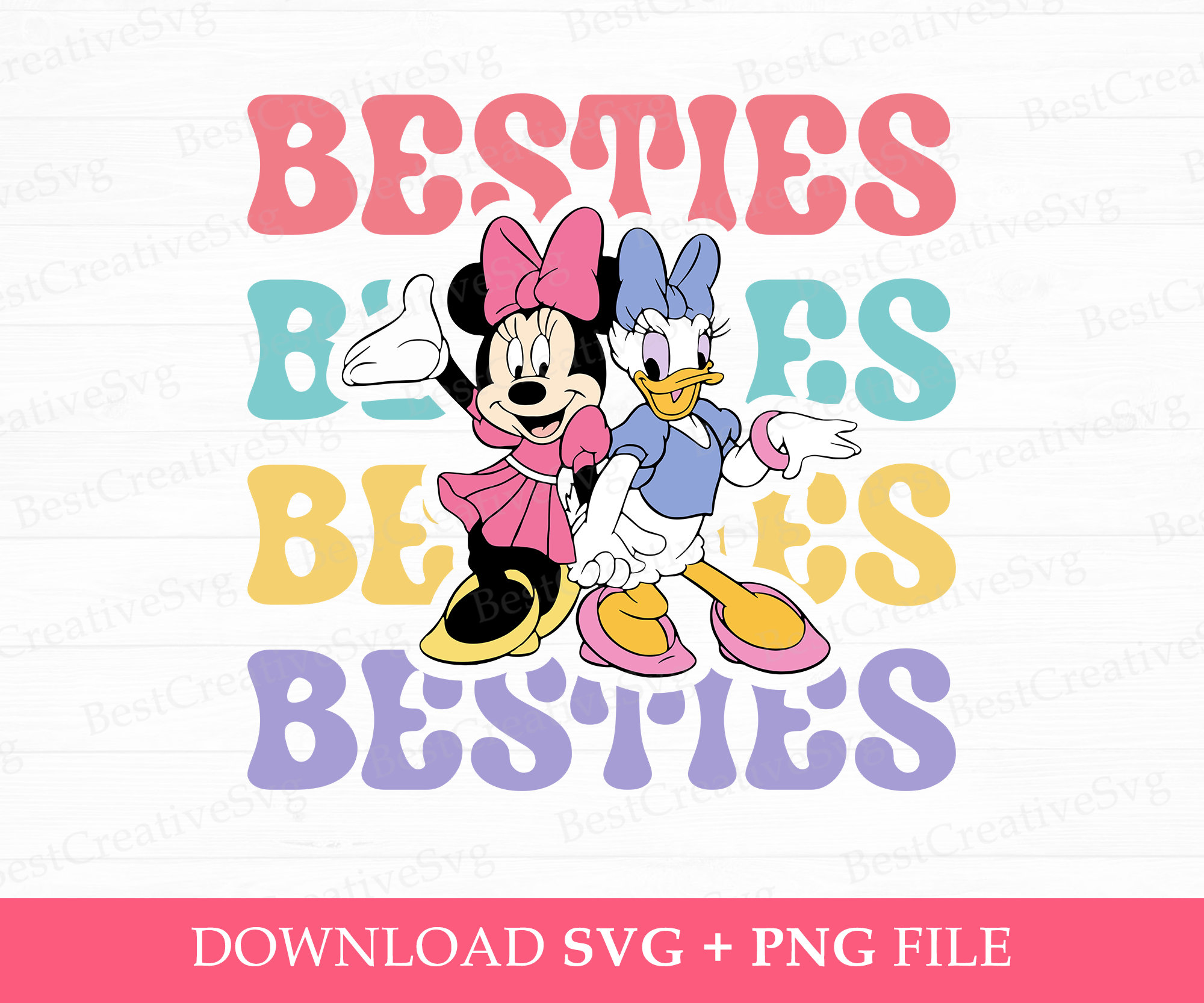 Best Friends Mouse and Duck Svg, Family Vacation Svg, Bestie - Inspire ...