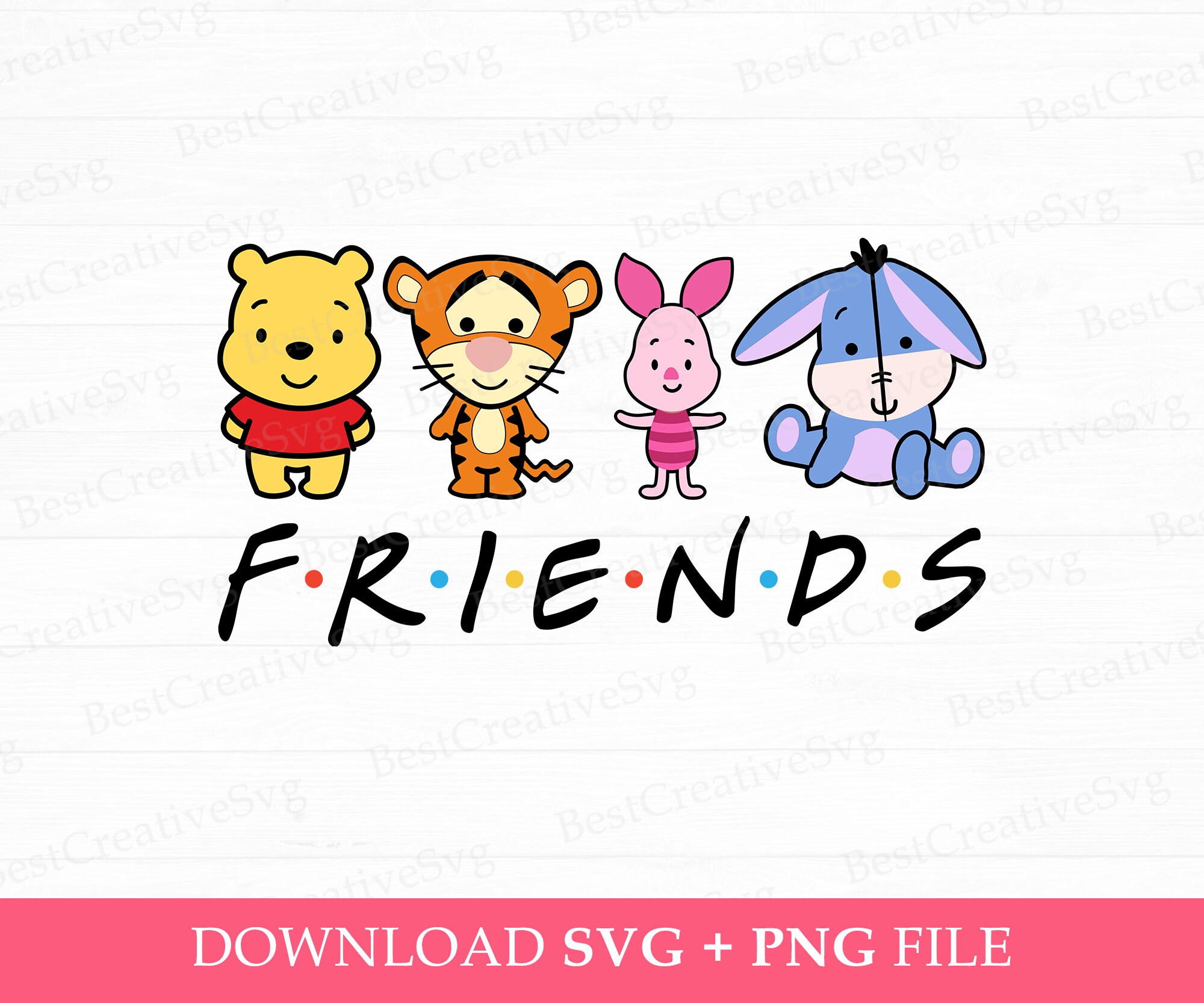 Cute Baby Characters Svg, Friends Svg, Bear and Friends Svg, - Inspire ...