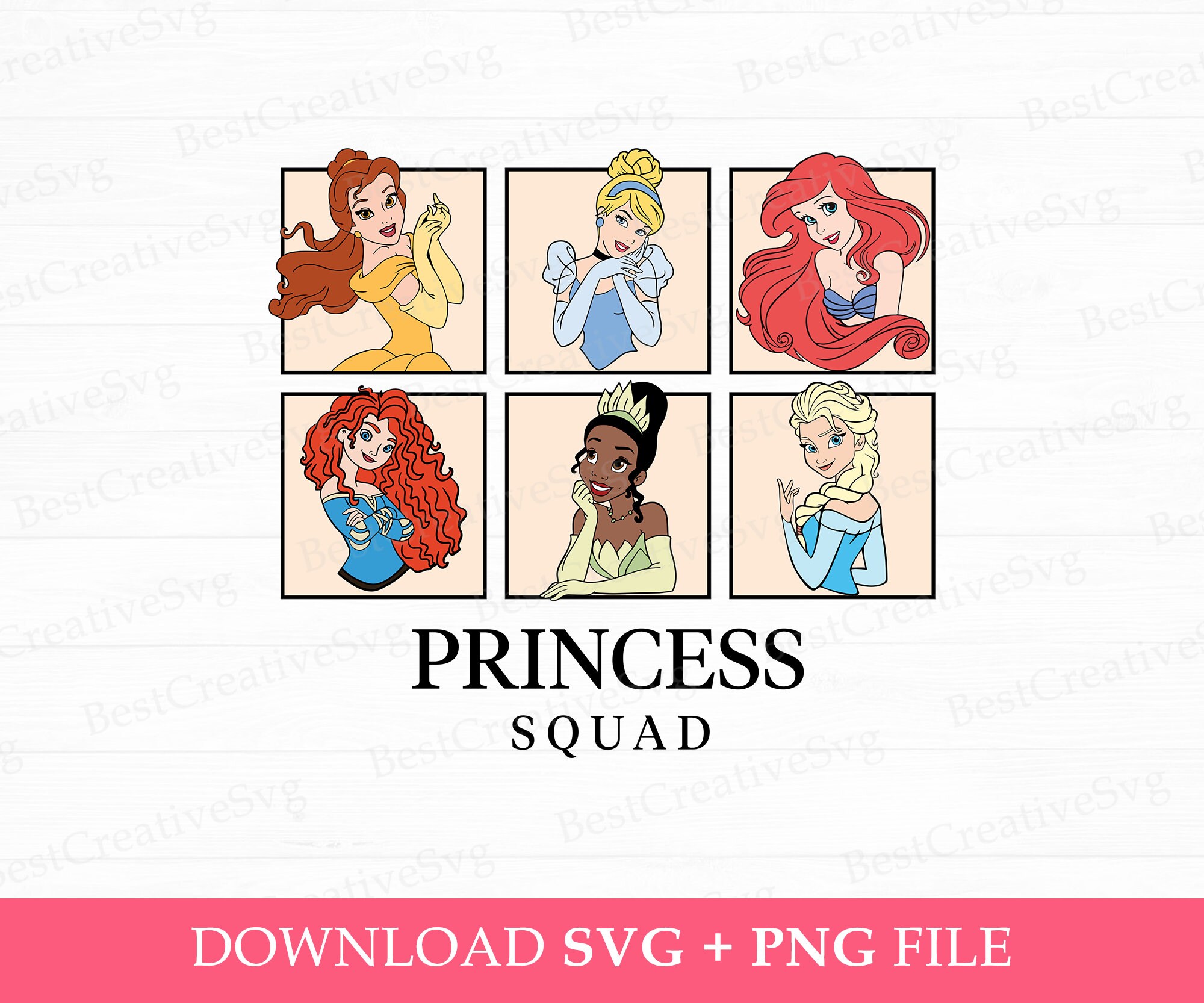 Princess Squad Svg, Family Vacation Svg, Princesses Svg, Fam | Inspire ...