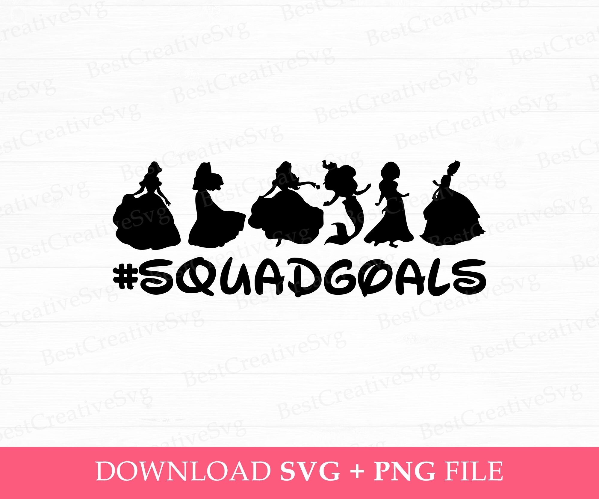 Princesses Svg, Squad Goals Princesses Svg, Family Trip Svg, - Inspire ...