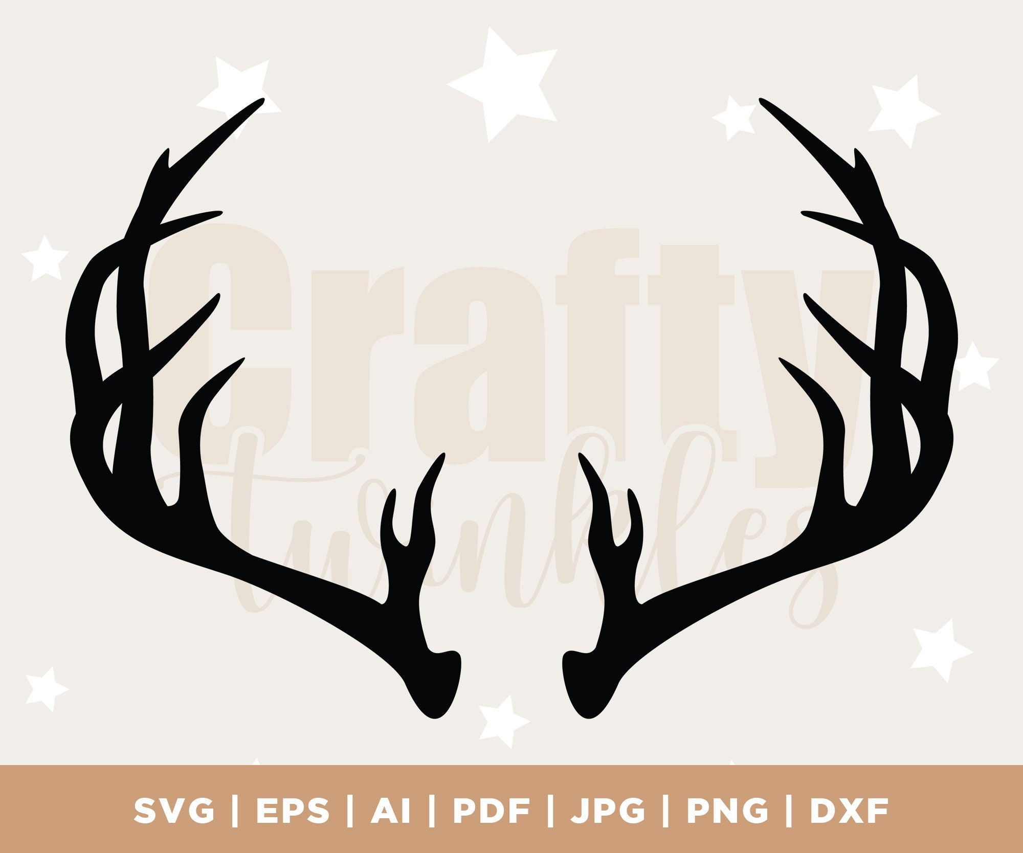 Antlers Svg, Deer Antlers Svg, Vector Cut file for Cricut, S - Inspire ...