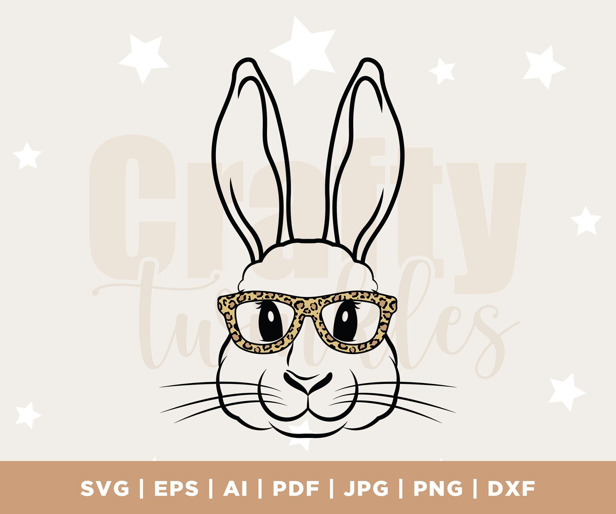 Easter Bunny With Glasses, Kids Easter Design, Bunny with Gl | Inspire ...