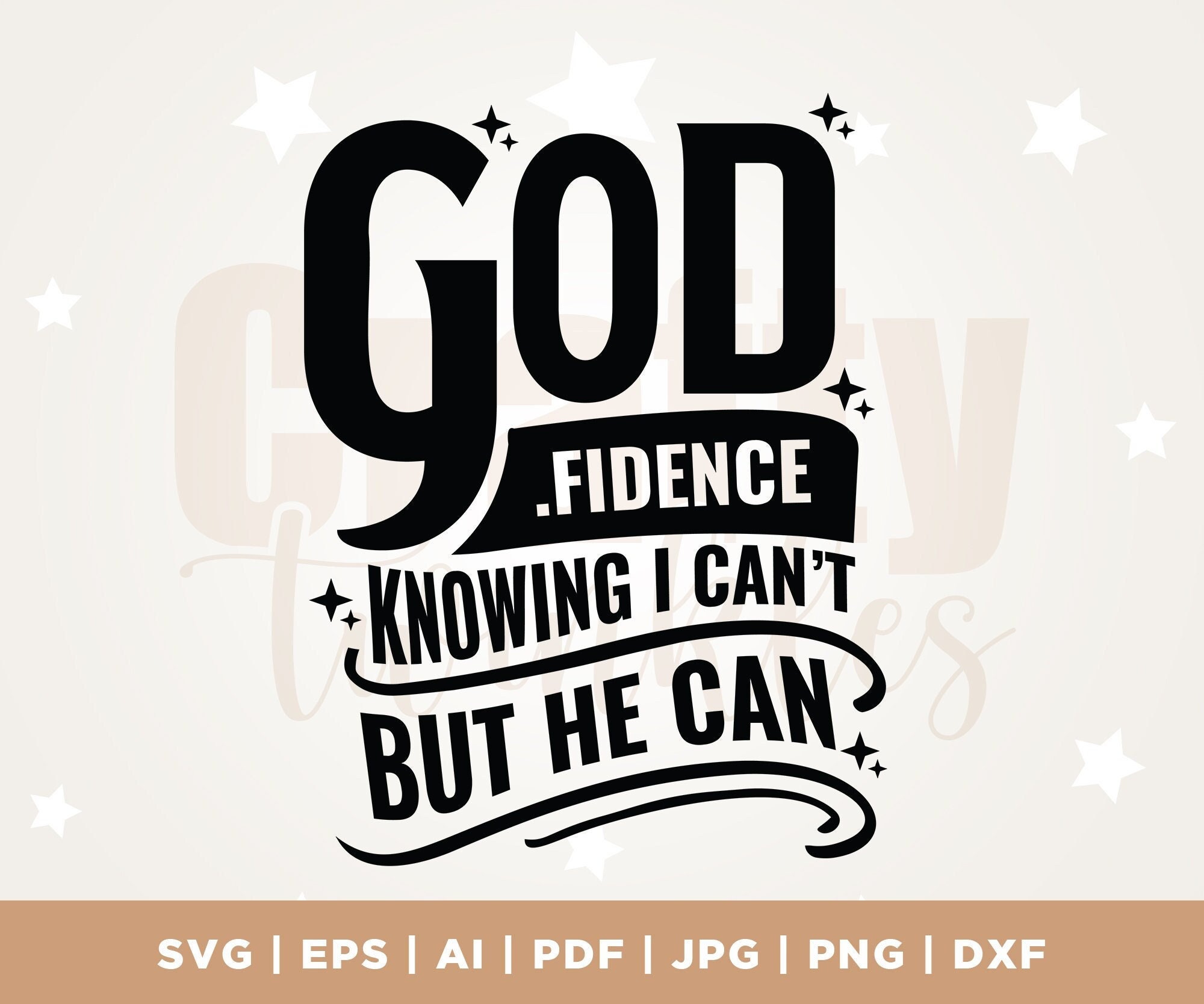 Godfidence SVG, cute Christian SVG, scripture design, bible - Inspire ...