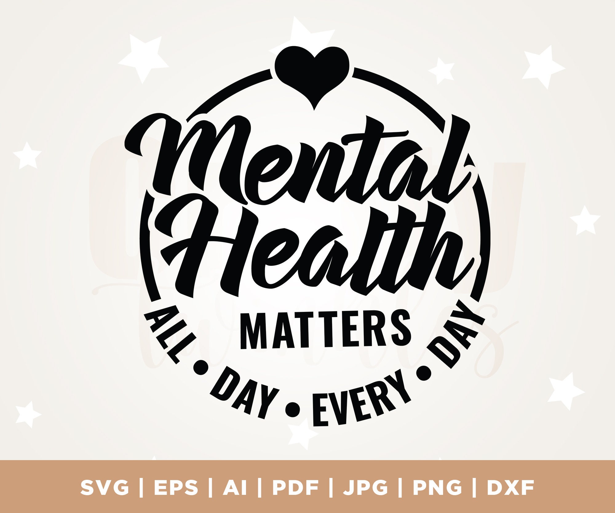 Mental Health Matters SVG, Mental Health Awareness Svg, Posi | Inspire ...