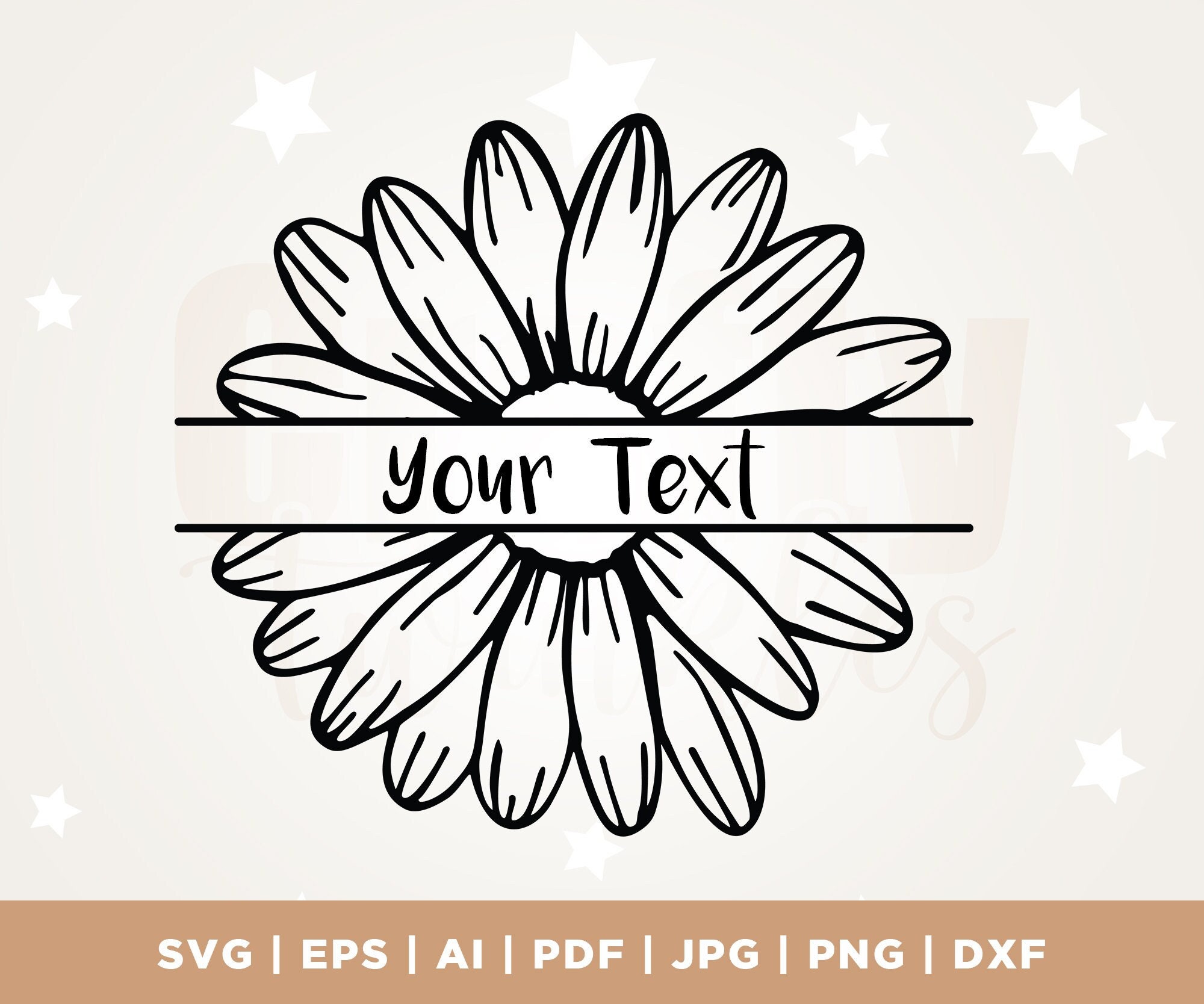 Split Flower Svg, Split Monogram SVG, Flower Monogram Svg, D - Inspire ...