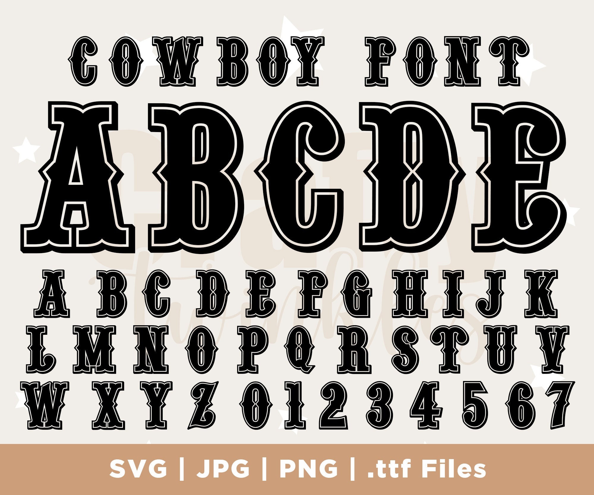 WESTERN FONT SVG, Western Alphabet Svg, Western Letters and | Inspire ...