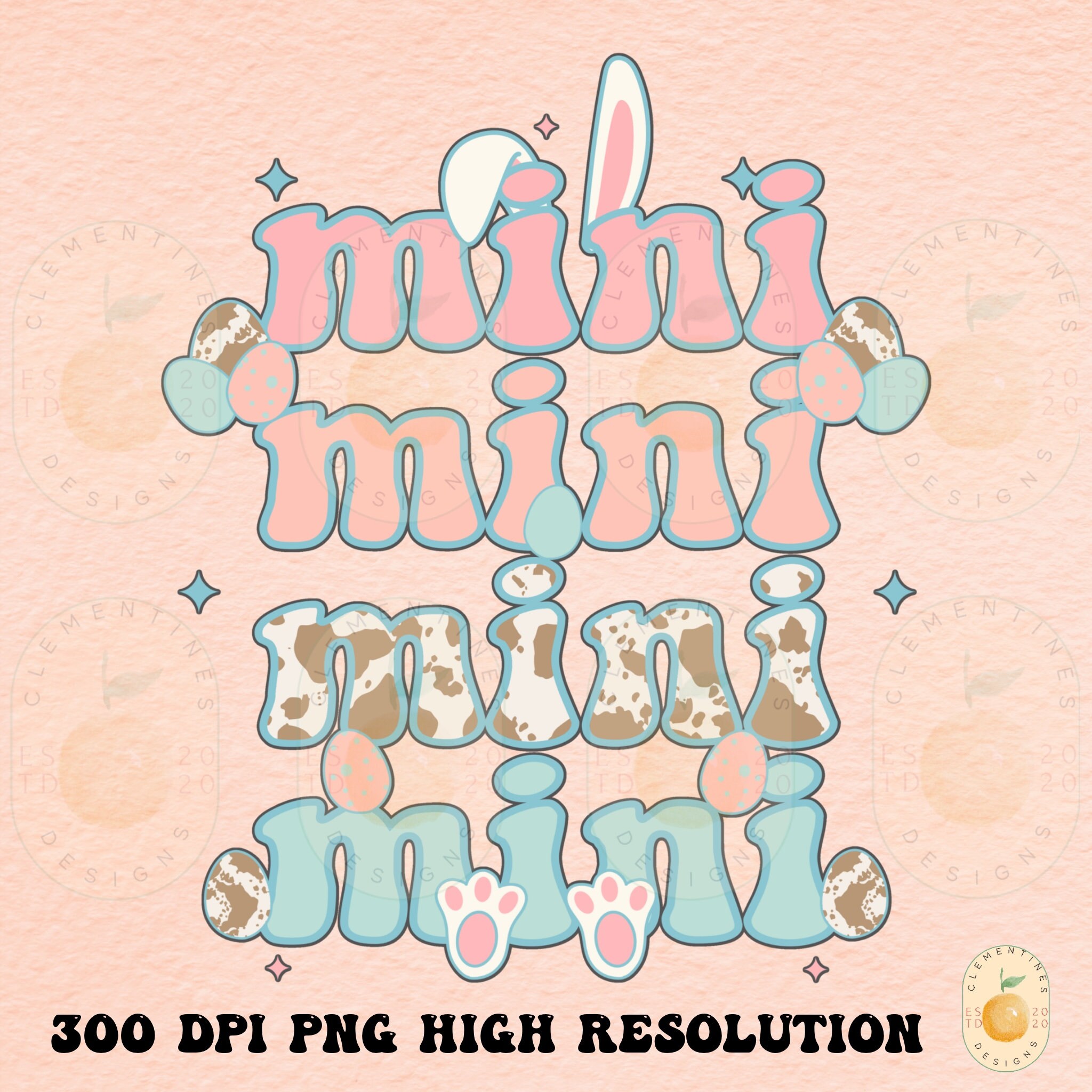 Easter Mini PNG, Digital Download,Retro png,Easter png,Easte - Inspire ...