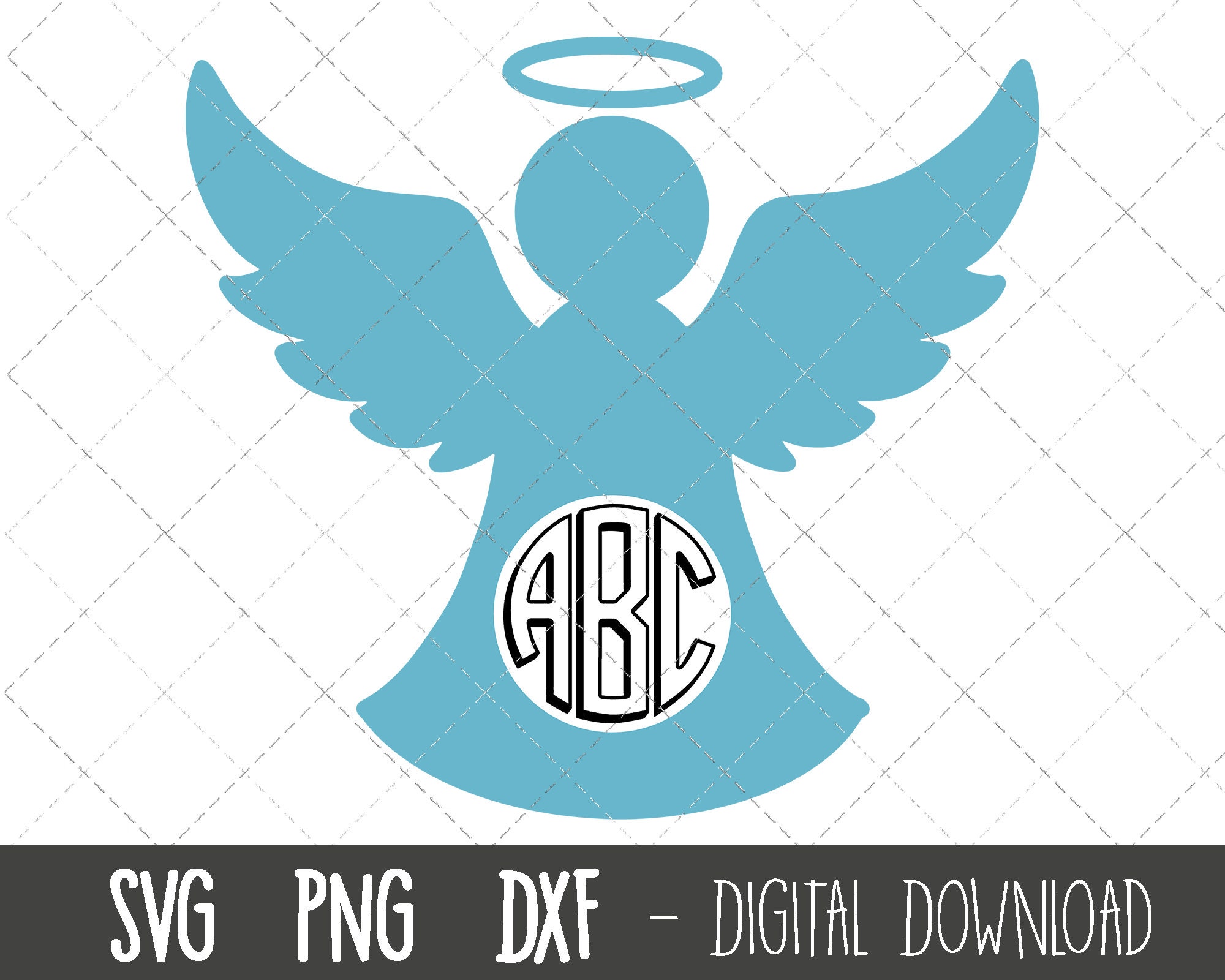 Angel SVG, angel wings svg, christmas angel svg, angel monog - Inspire ...