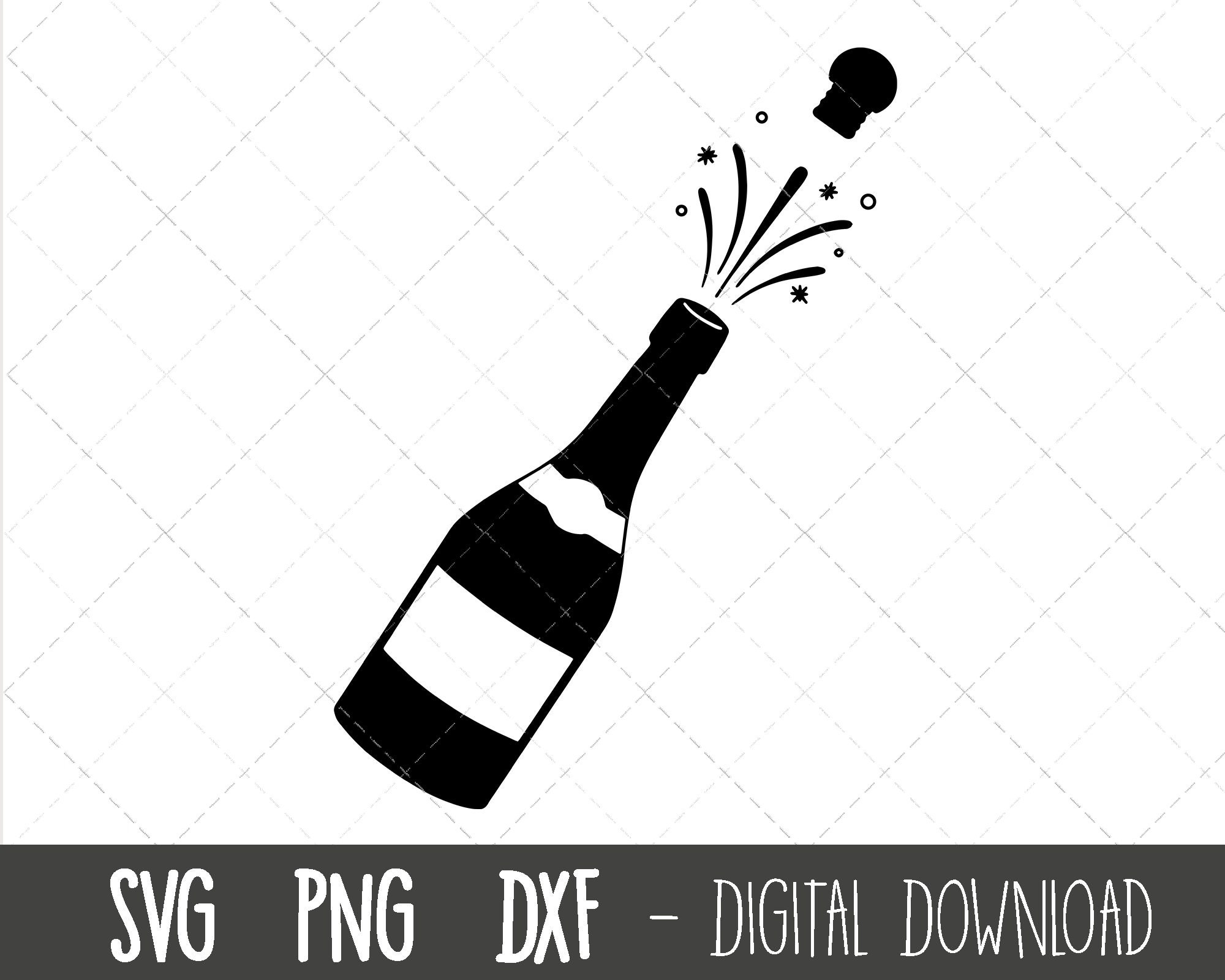 Champagne bottle SVG, champagne bottle pop svg, celebration - Inspire ...