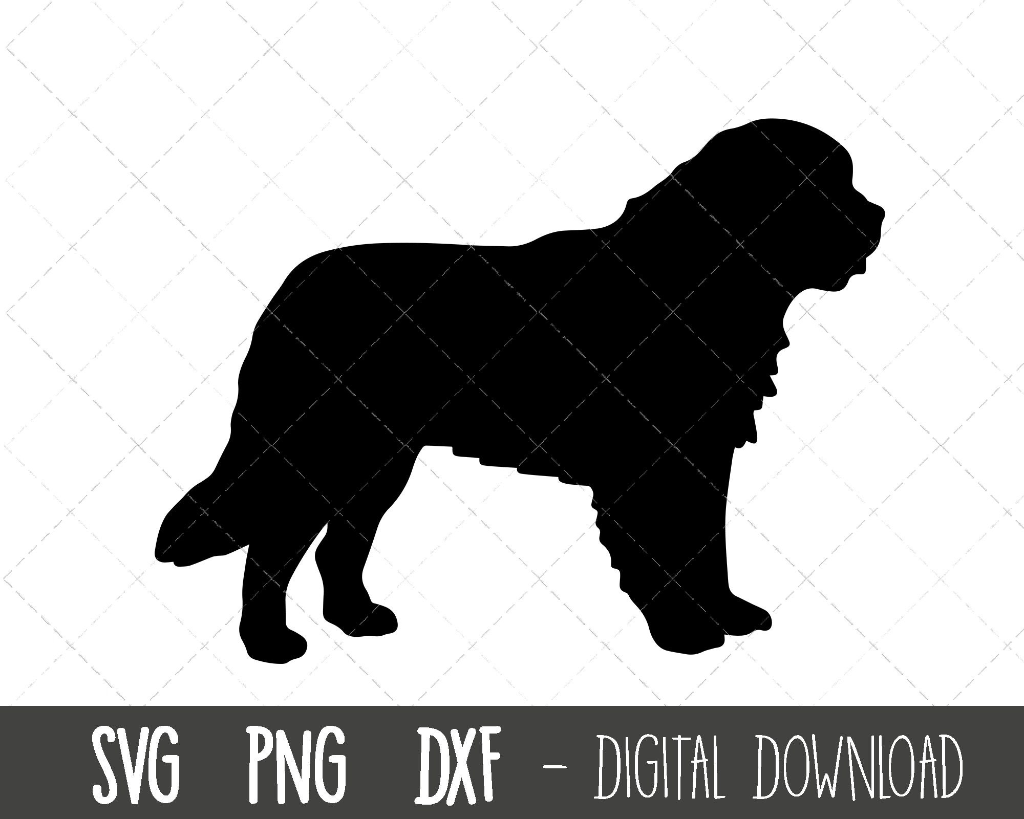 Newfoundland svg, dog svg, Newfoundland silhouette, Newfound | Inspire ...