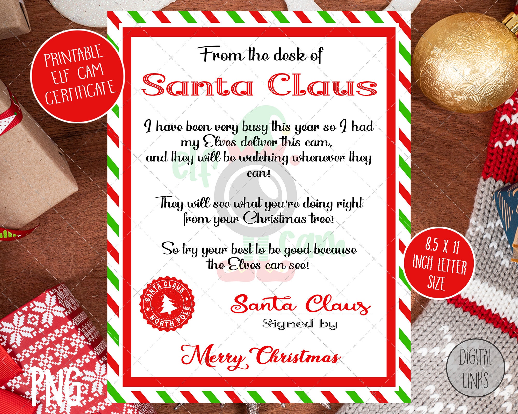 Santa elf cam letter, elf cam letter, printable elf cam lett | Inspire ...