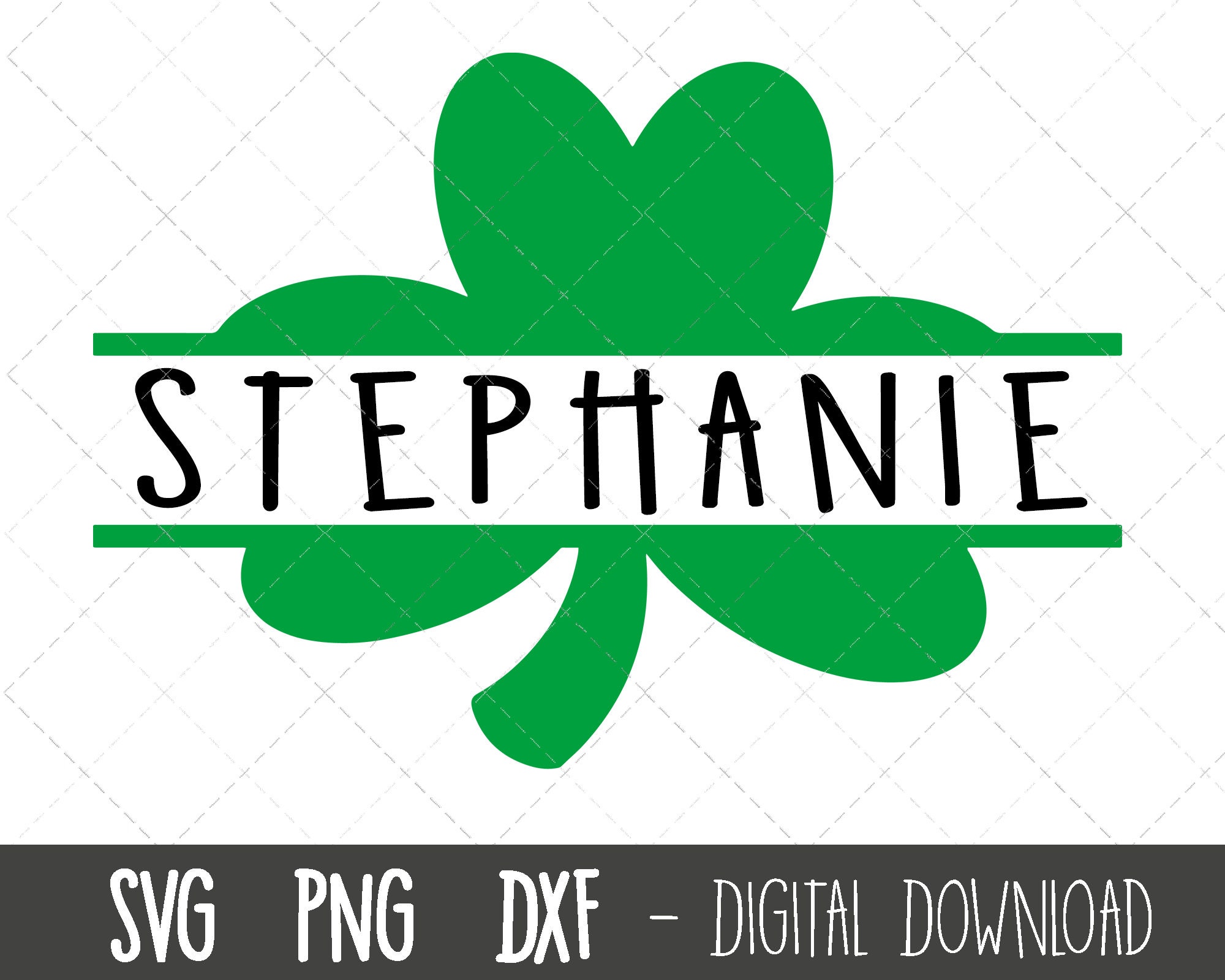 Shamrock svg, St Patricks day svg, shamrock split name frame - Inspire ...