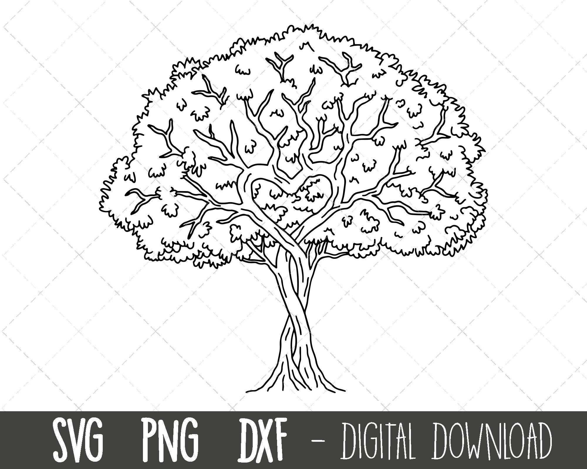 Tree SVG, tree heart svg, tree silhouette, tree roots svg, f - Inspire ...