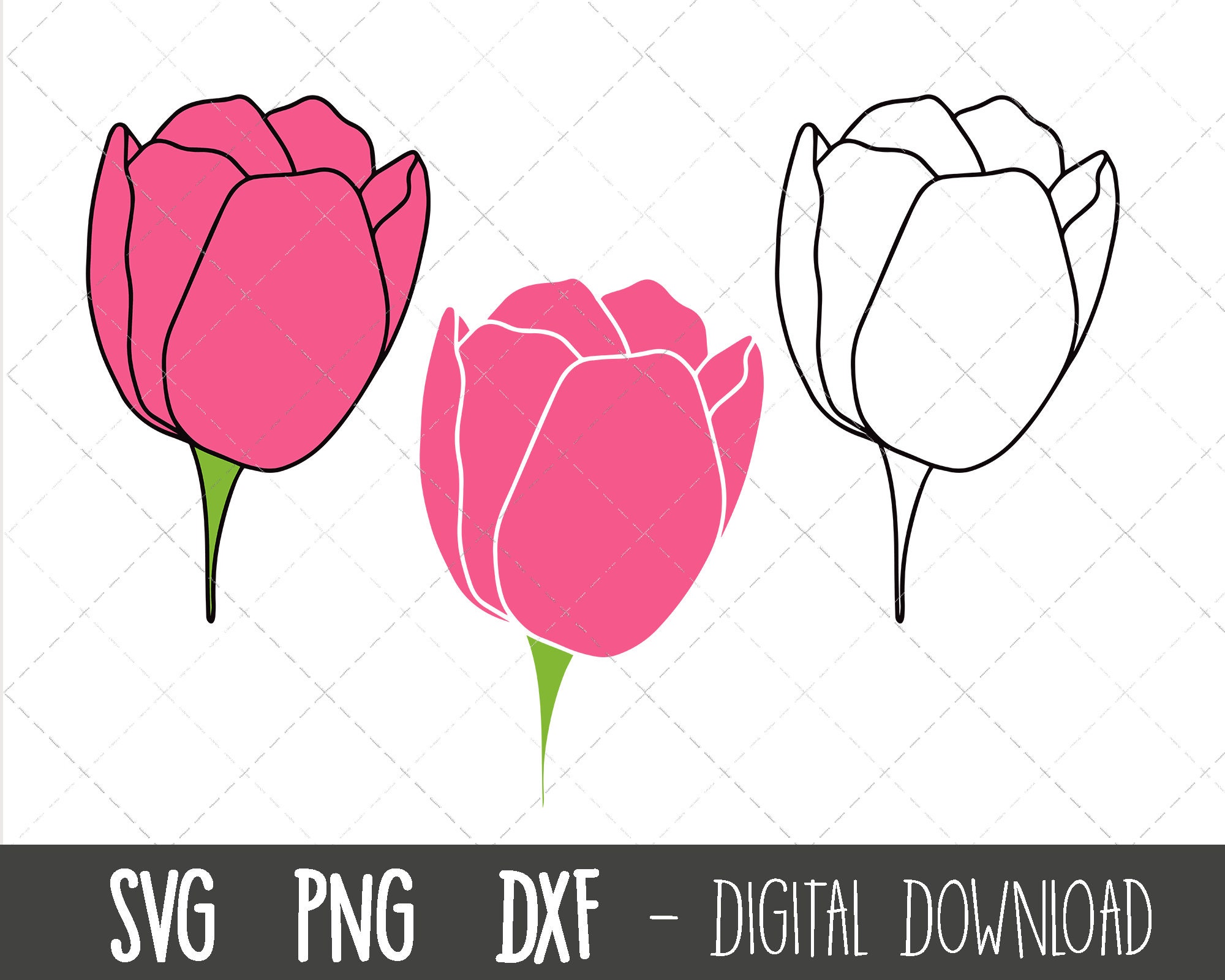 Tulip SVG, Spring flower SVG, flower svg, flower clipart, sp - Inspire ...