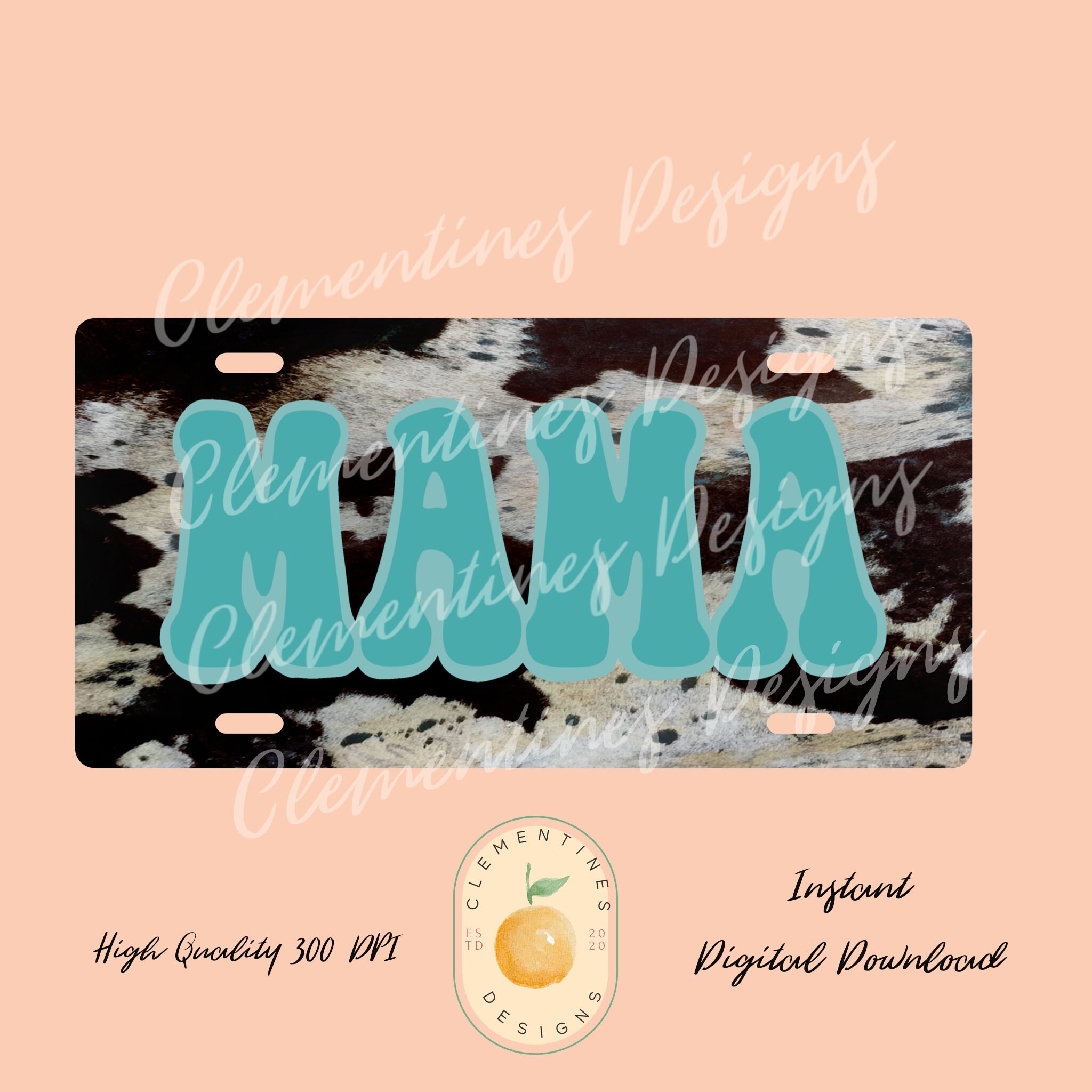 MAMA License Plate Template PNG, Sublimation Designs,Western - Inspire ...