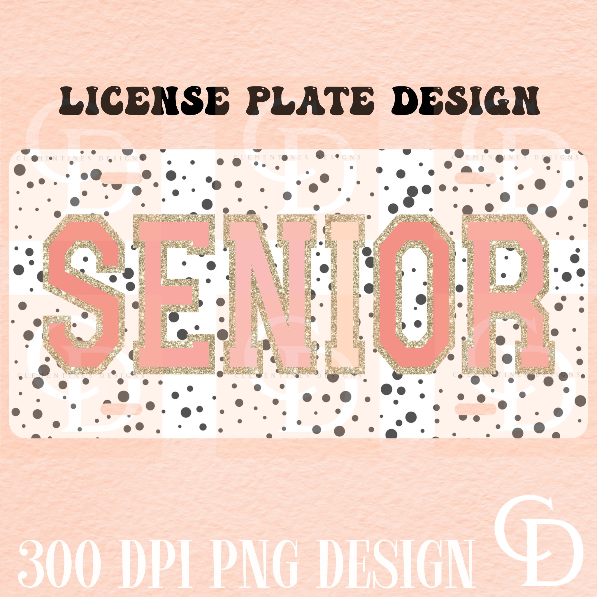 Senior License Plate Design Sublimation Design Car plate des | Inspire ...