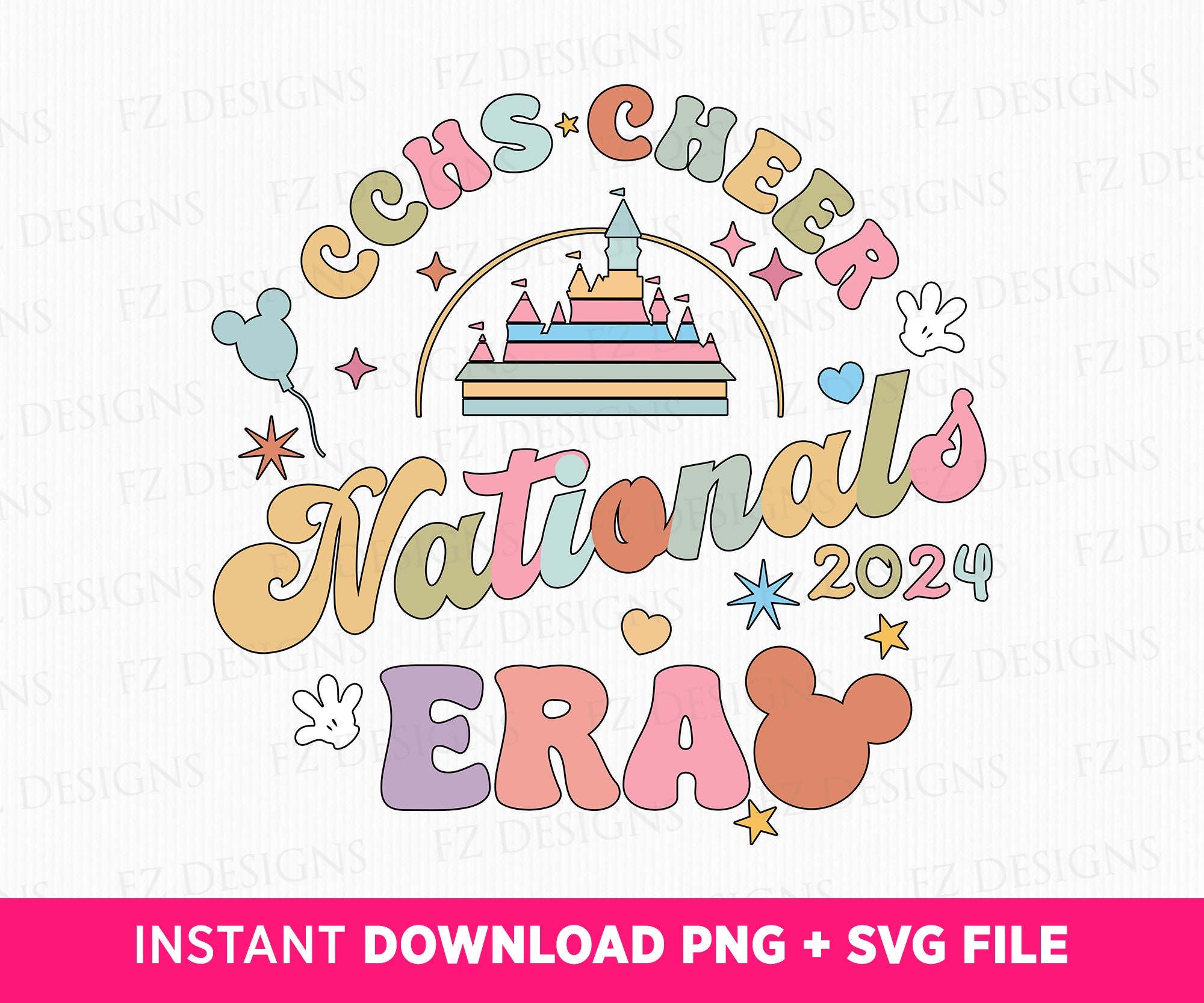 CCHS Cheer Nationals 2024 Era Svg, Magical Kingdom Svg, Retr - Inspire ...
