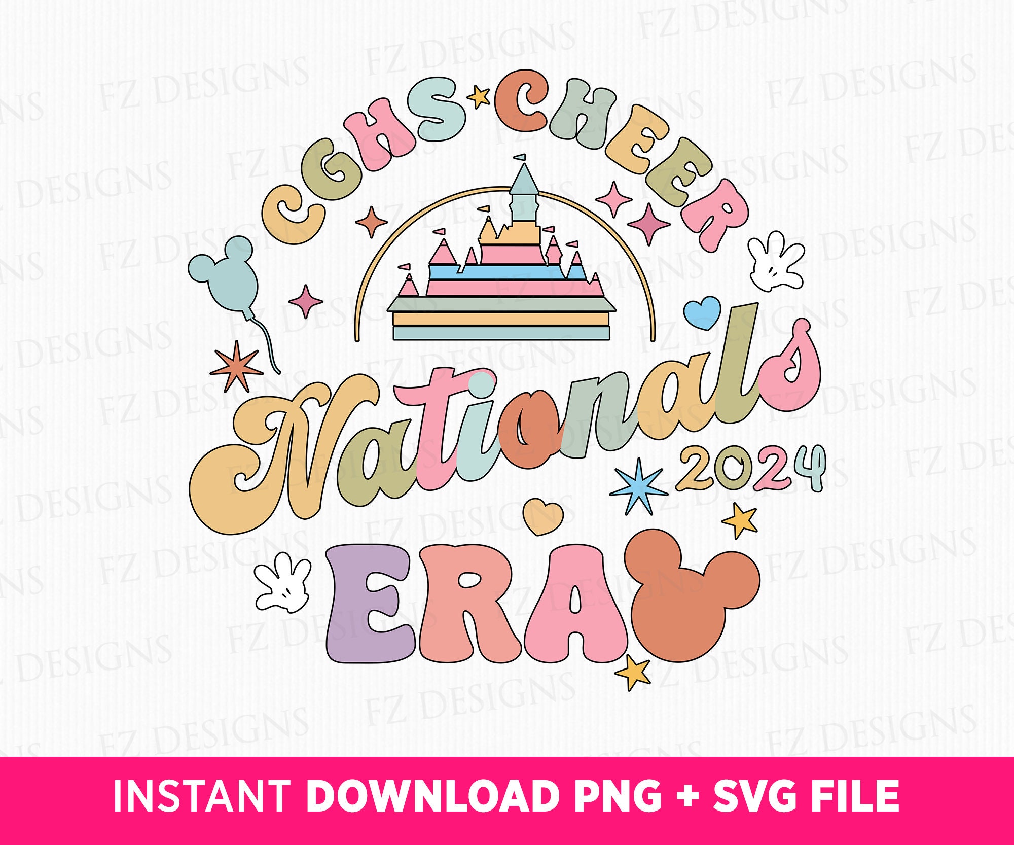 CGHS Cheer Nationals 2024 Era Svg, Magical Kingdom Svg, Chee - Inspire Uplift