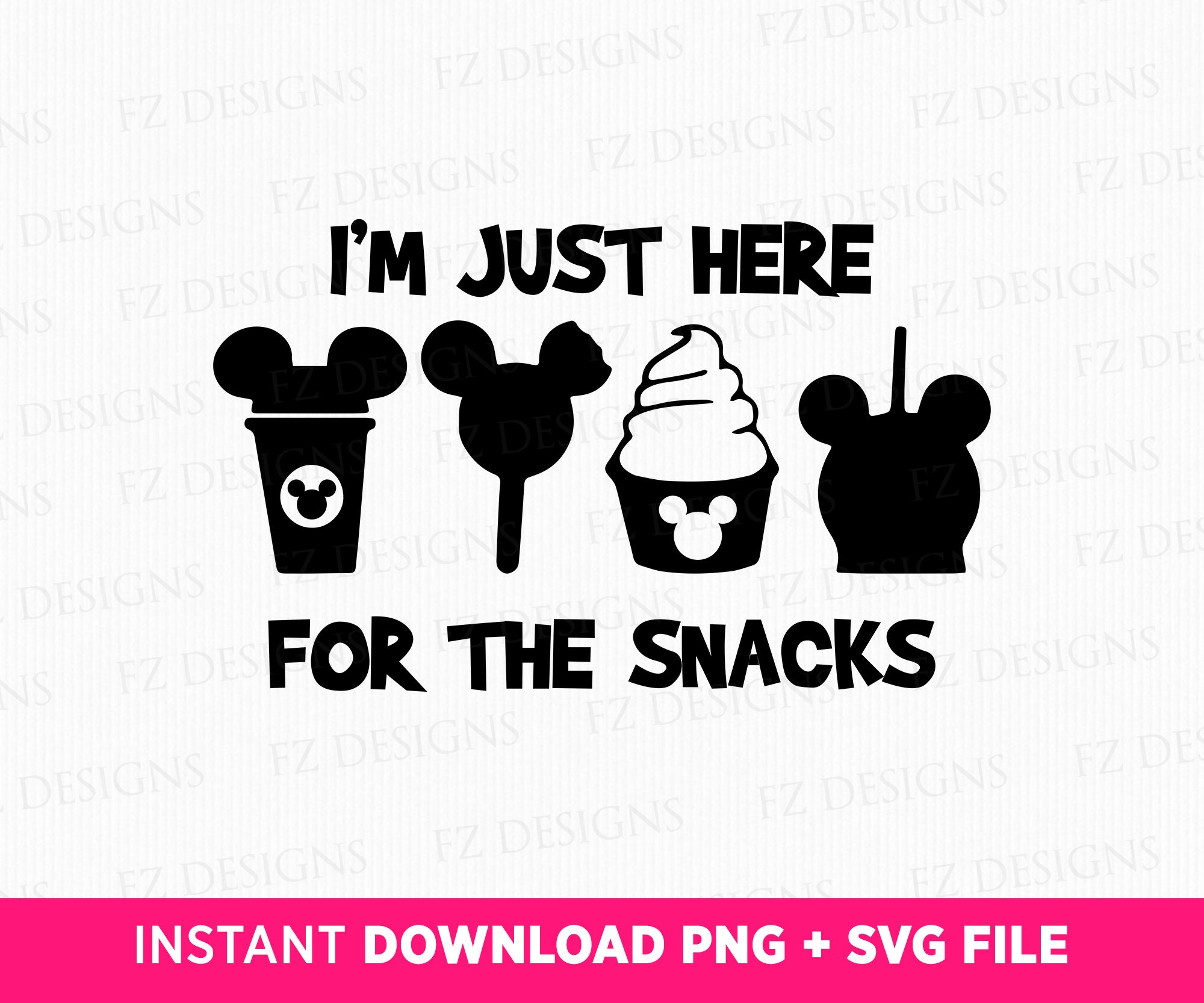 Im Just Here For The Snacks Svg, Family Trip Svg, Family Vac | Inspire ...