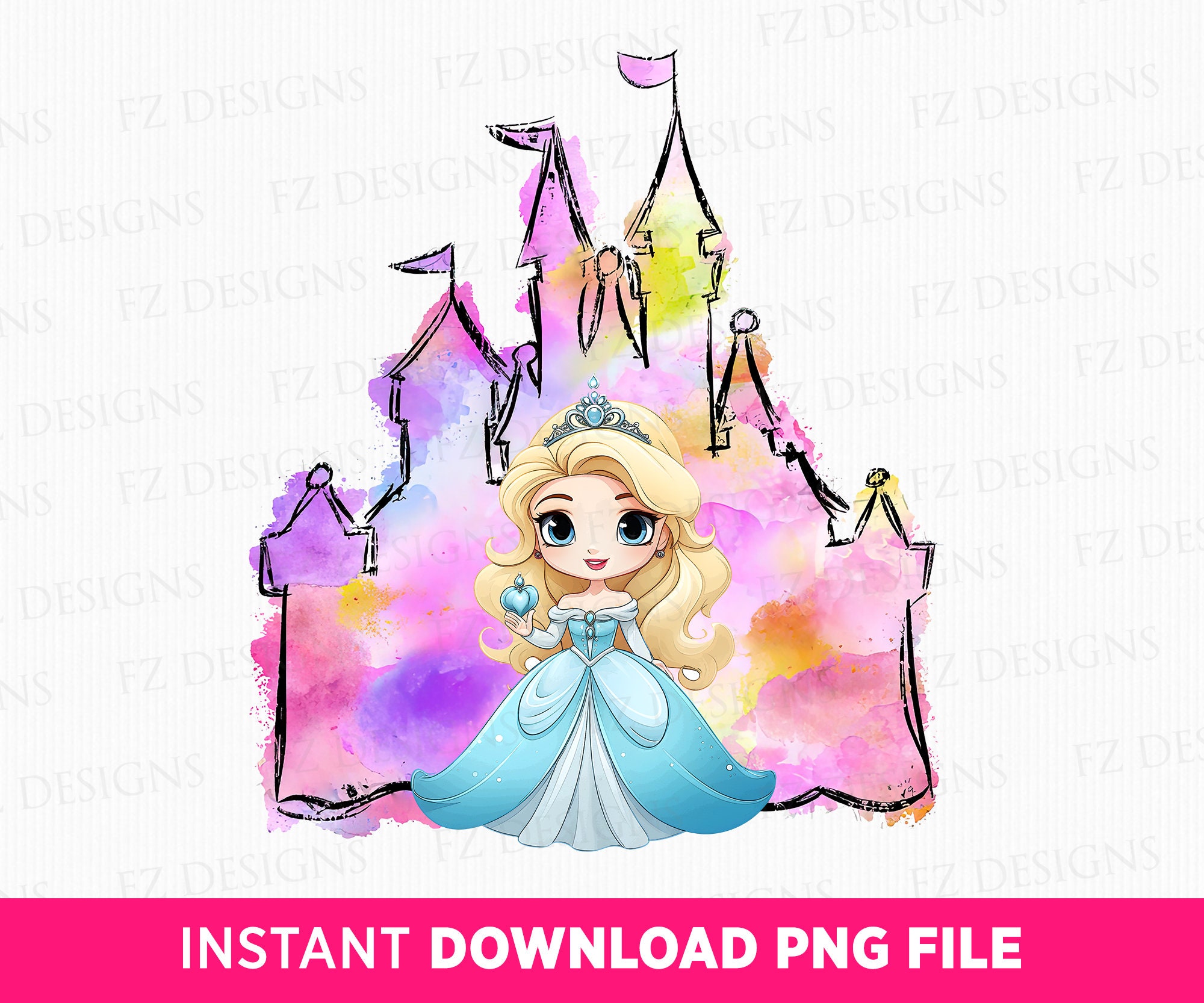 Watercolor Castle Clipart Png, Princess Png, Colorful Castle - Inspire ...