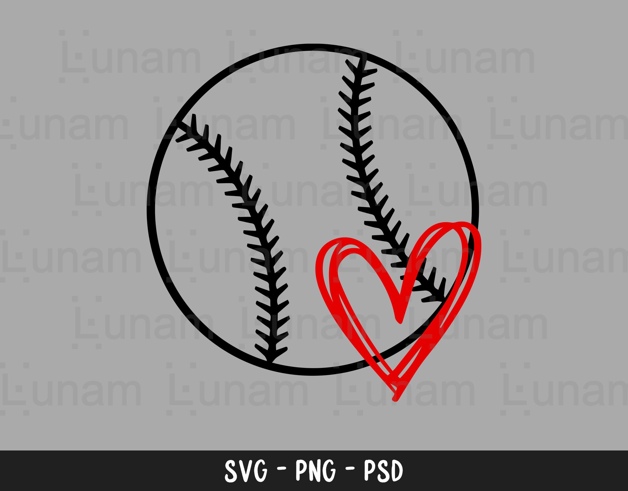 Baseball with Heart Svg, Baseball Outline Svg, Baseball Svg, | Inspire ...