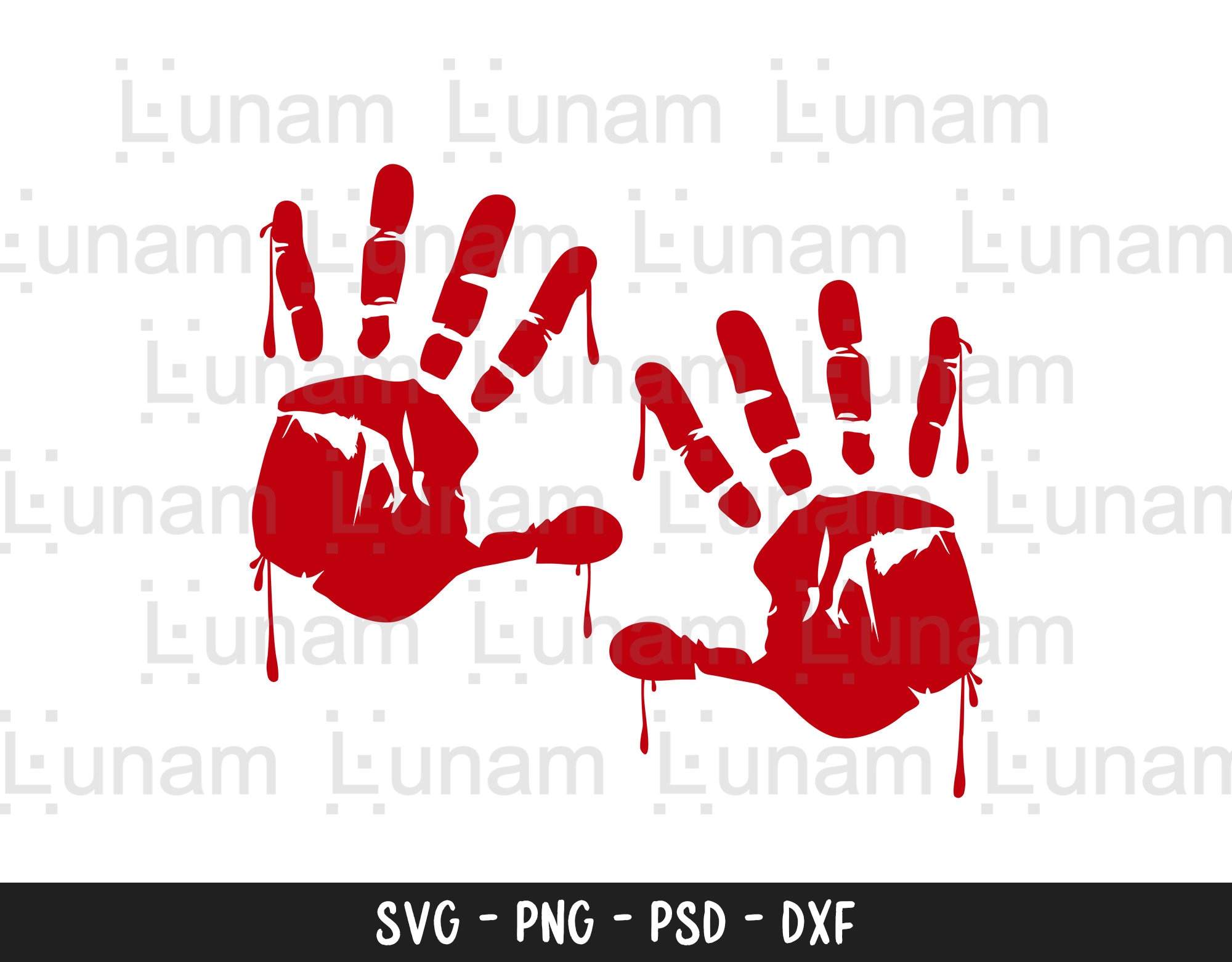 Bloody Hands Svg, Halloween Svg, Bloody Hand Print Svg, Bloo | Inspire ...