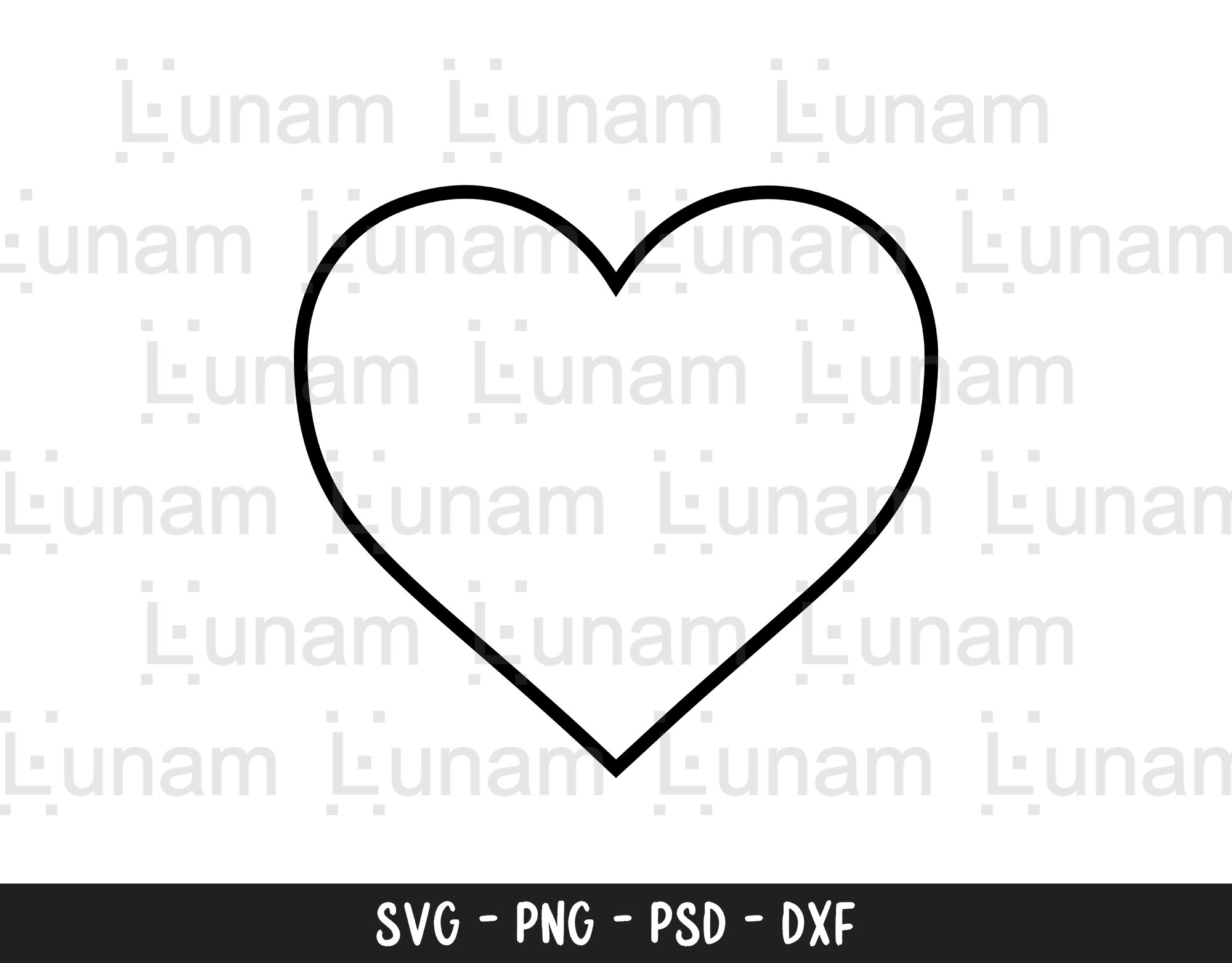 Heart Outline Svg, Heart Svg, Basic Heart Svg, Valentines Da | Inspire ...