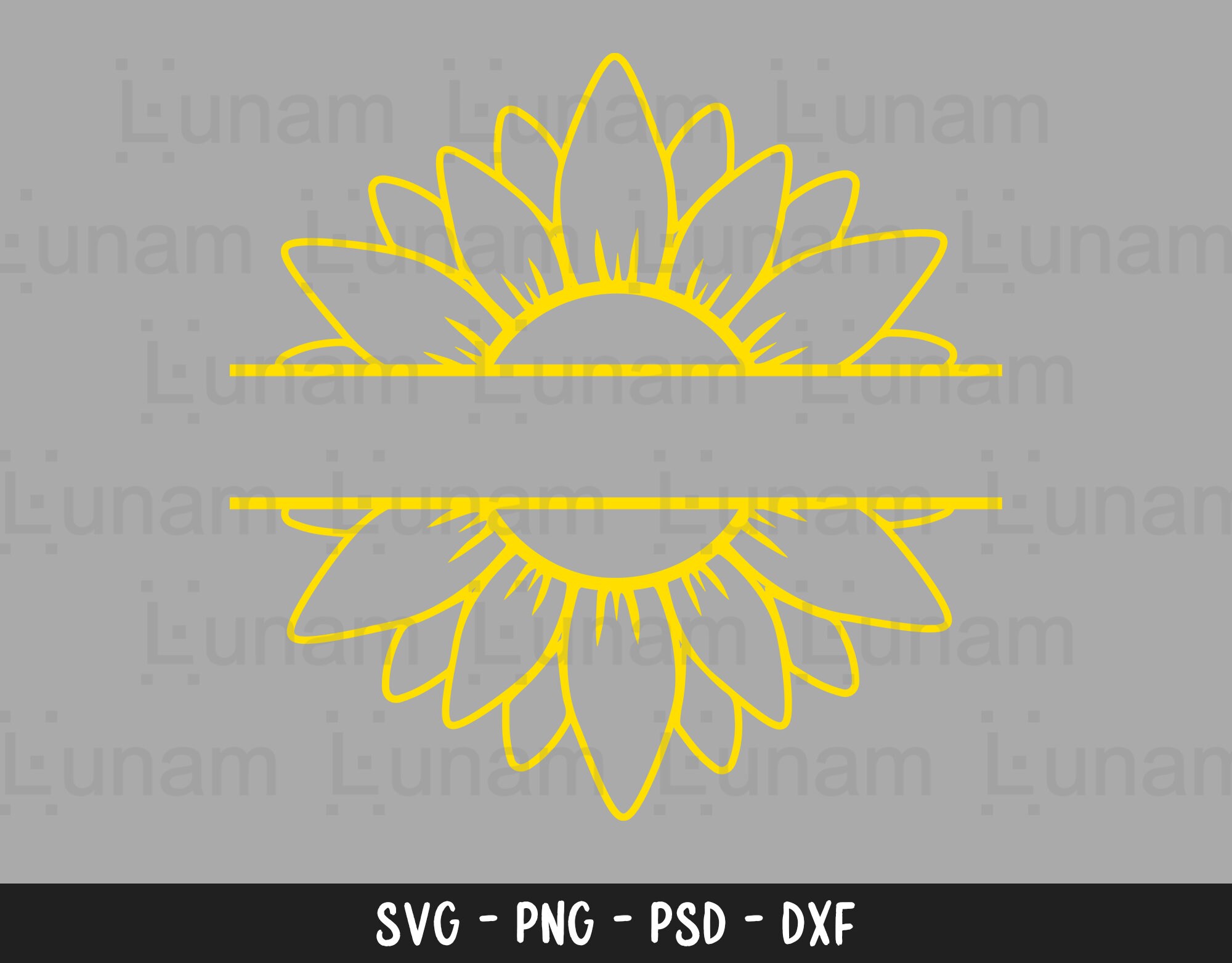 Sunflower SVG, Sunflower Monogram SVG, Flower Svg, Monogram | Inspire ...
