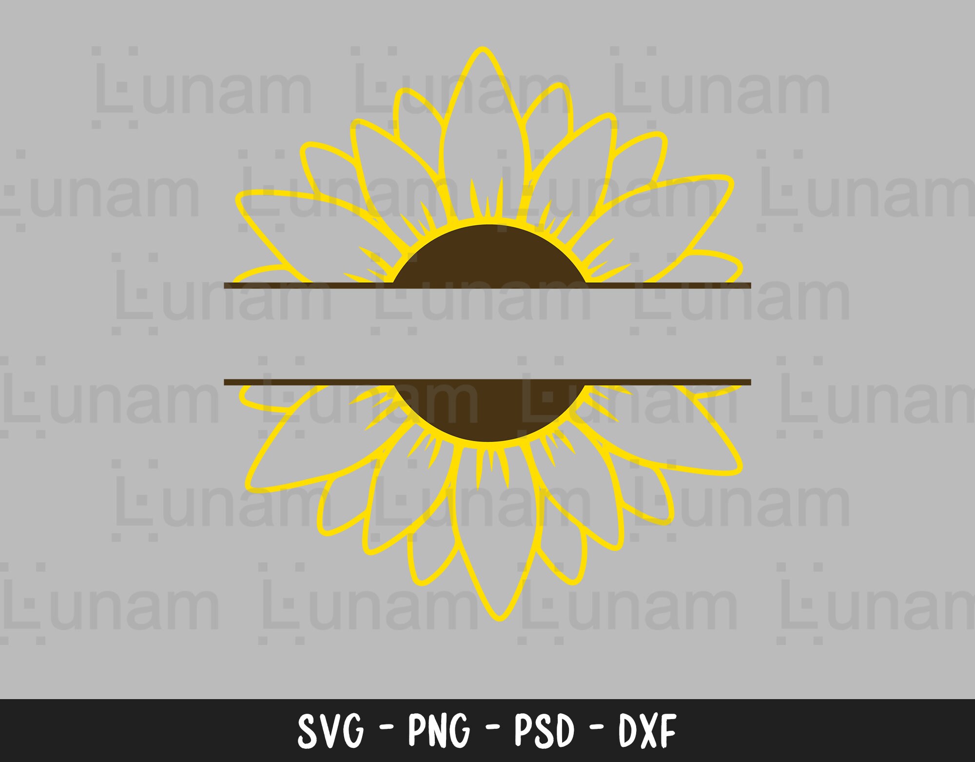 Sunflower SVG, Sunflower Monogram SVG, Flower Svg, Monogram - Inspire ...