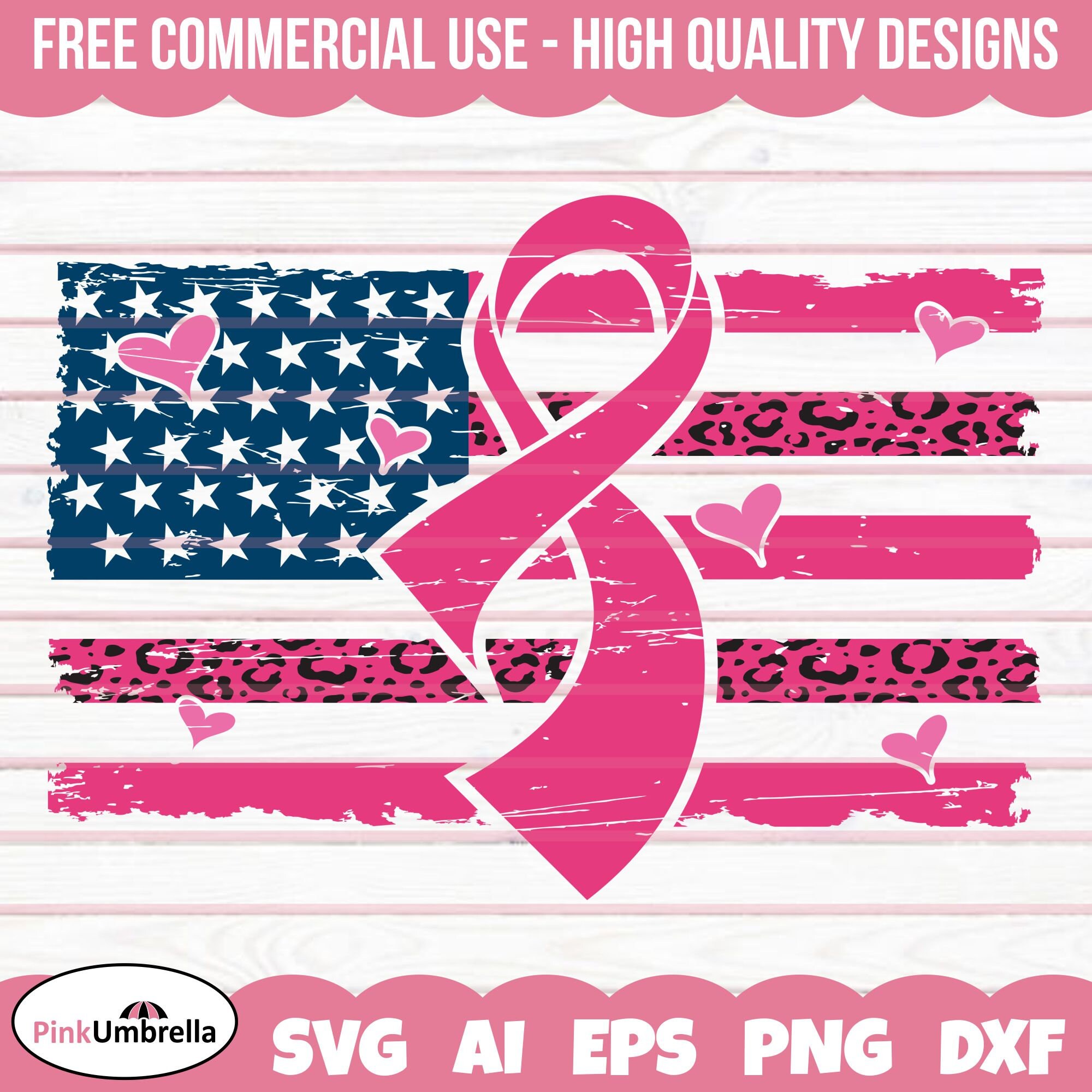 American flag Breast Cancer Svg, Pink ribbon png, cancer rib | Inspire ...