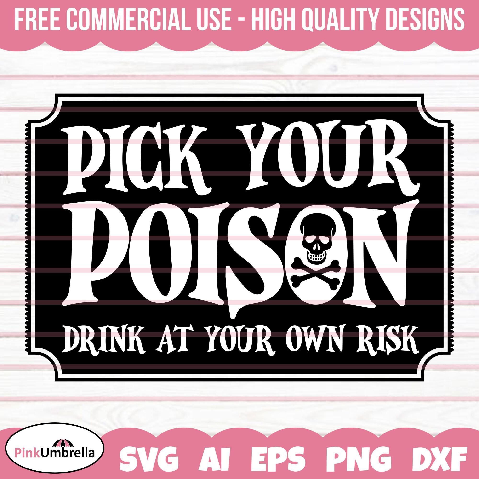 Pick Your Poison Svg, Halloween Label Svg, Hocus Pocus Svg, | Inspire ...