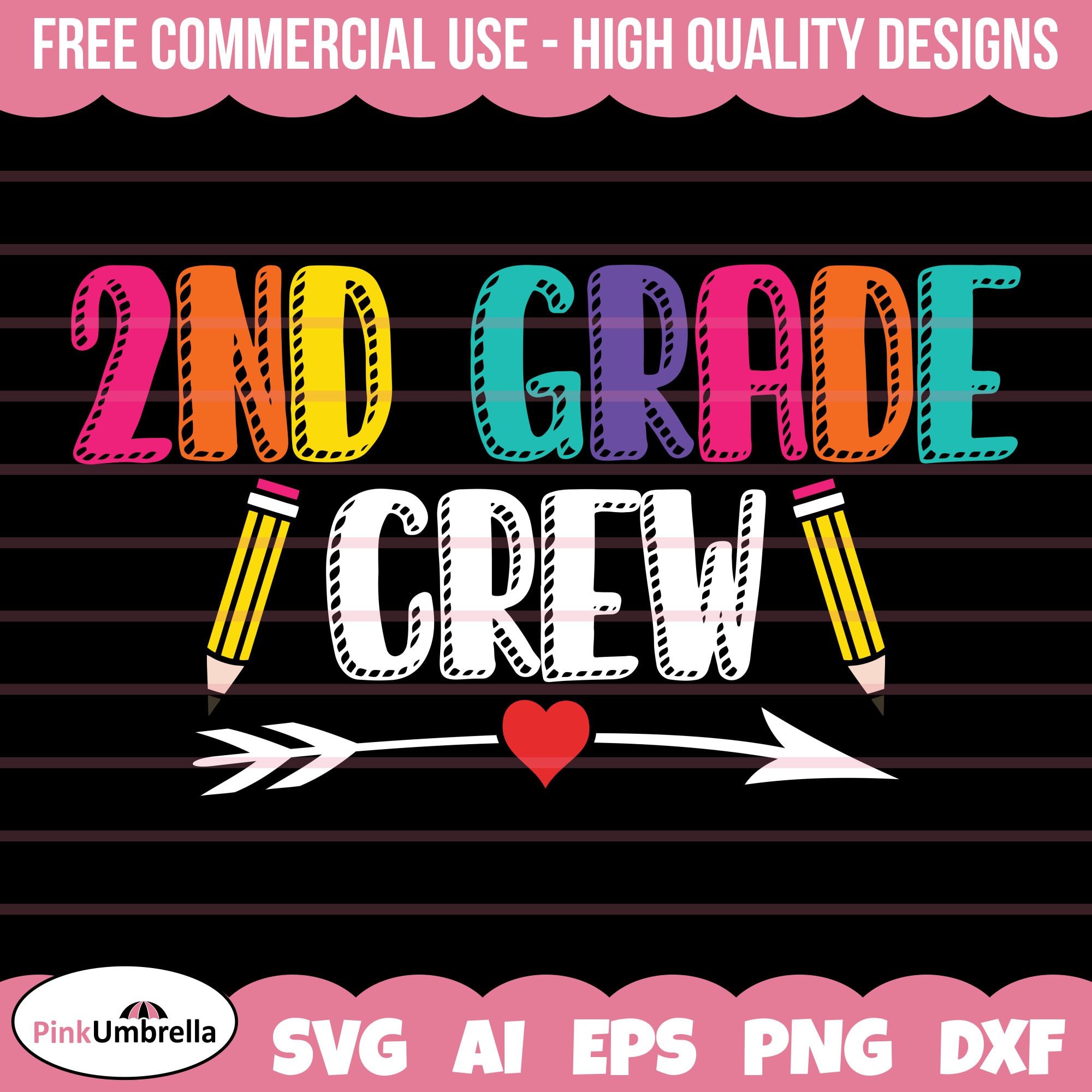 Second Grade Crew Svg, 2nd Grade Squad, Second Grade Svg, Ba - Inspire ...