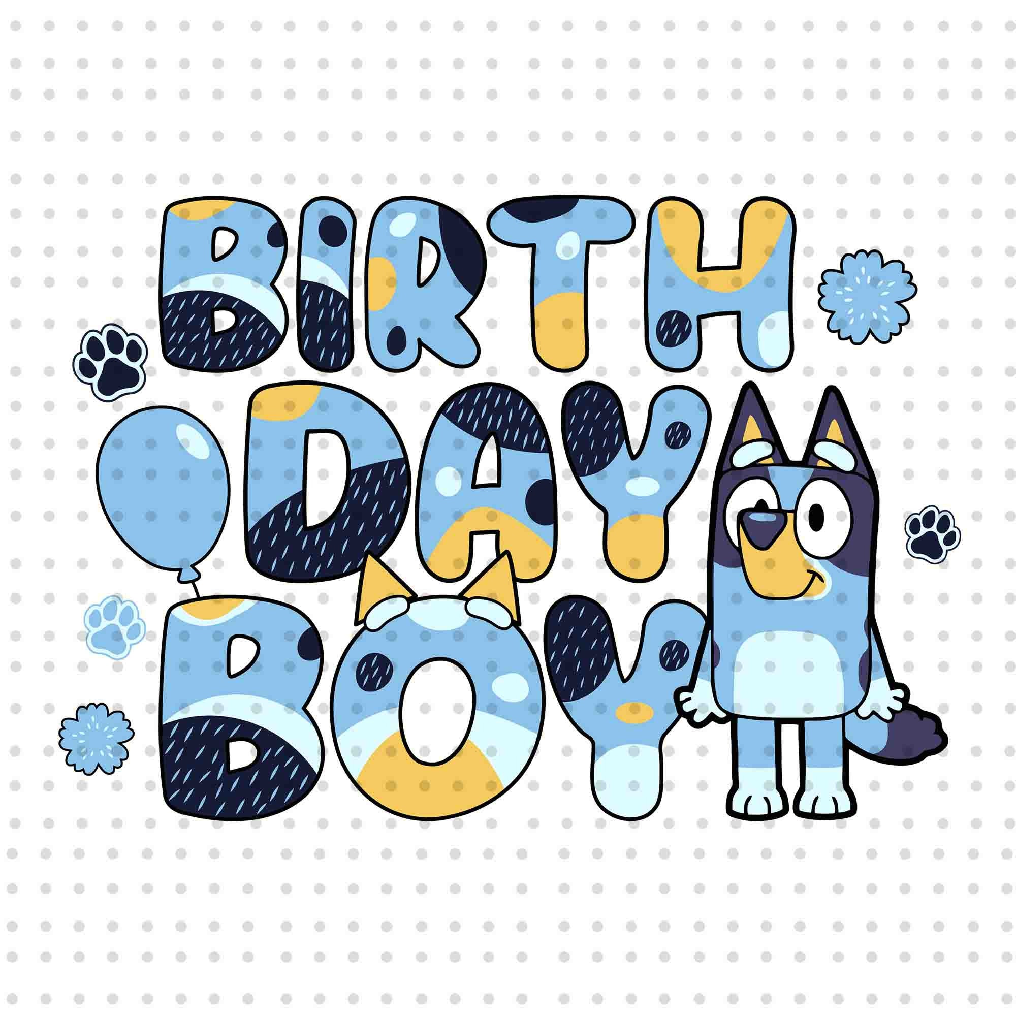 Birthday Boy Cartoon Dog SVG, Custom Age Birthday Boy Svg, B | Inspire Uplift