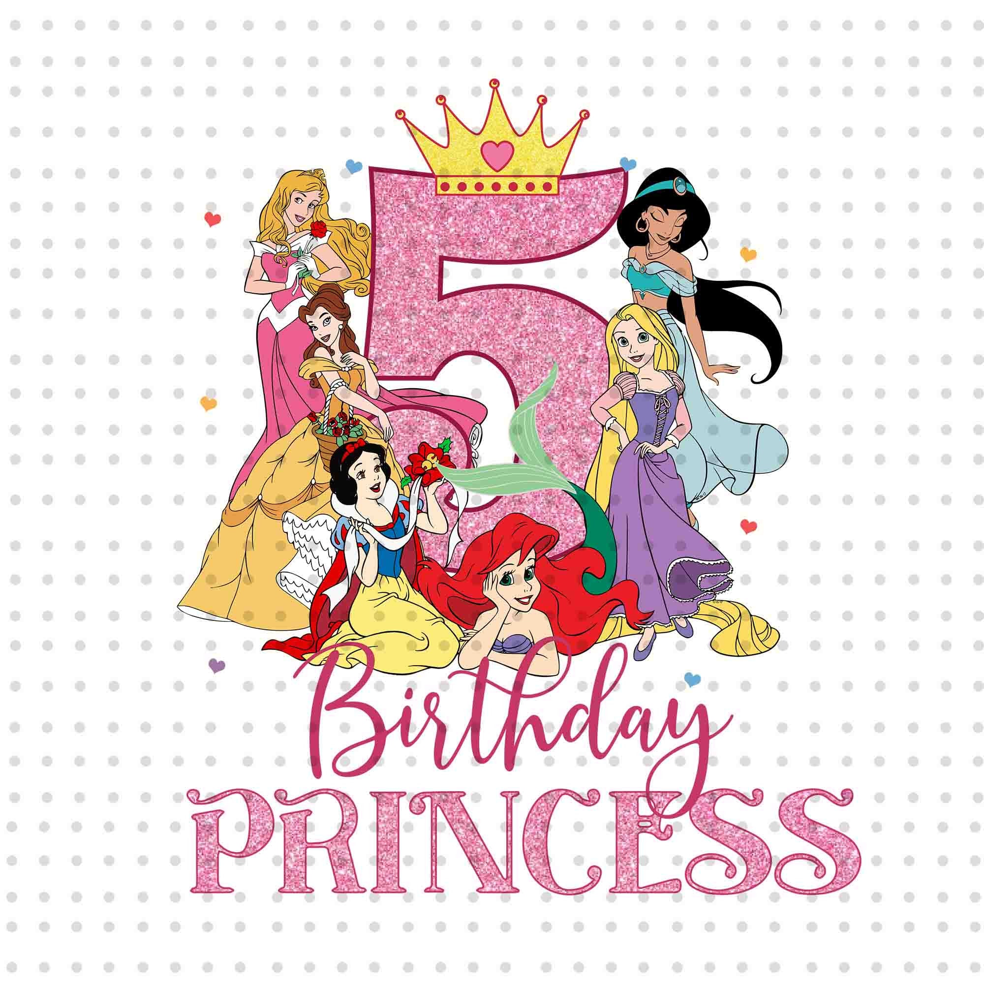 Birthday Princess Png, My 5th Birthday Png, Happy Birthday P | Inspire ...