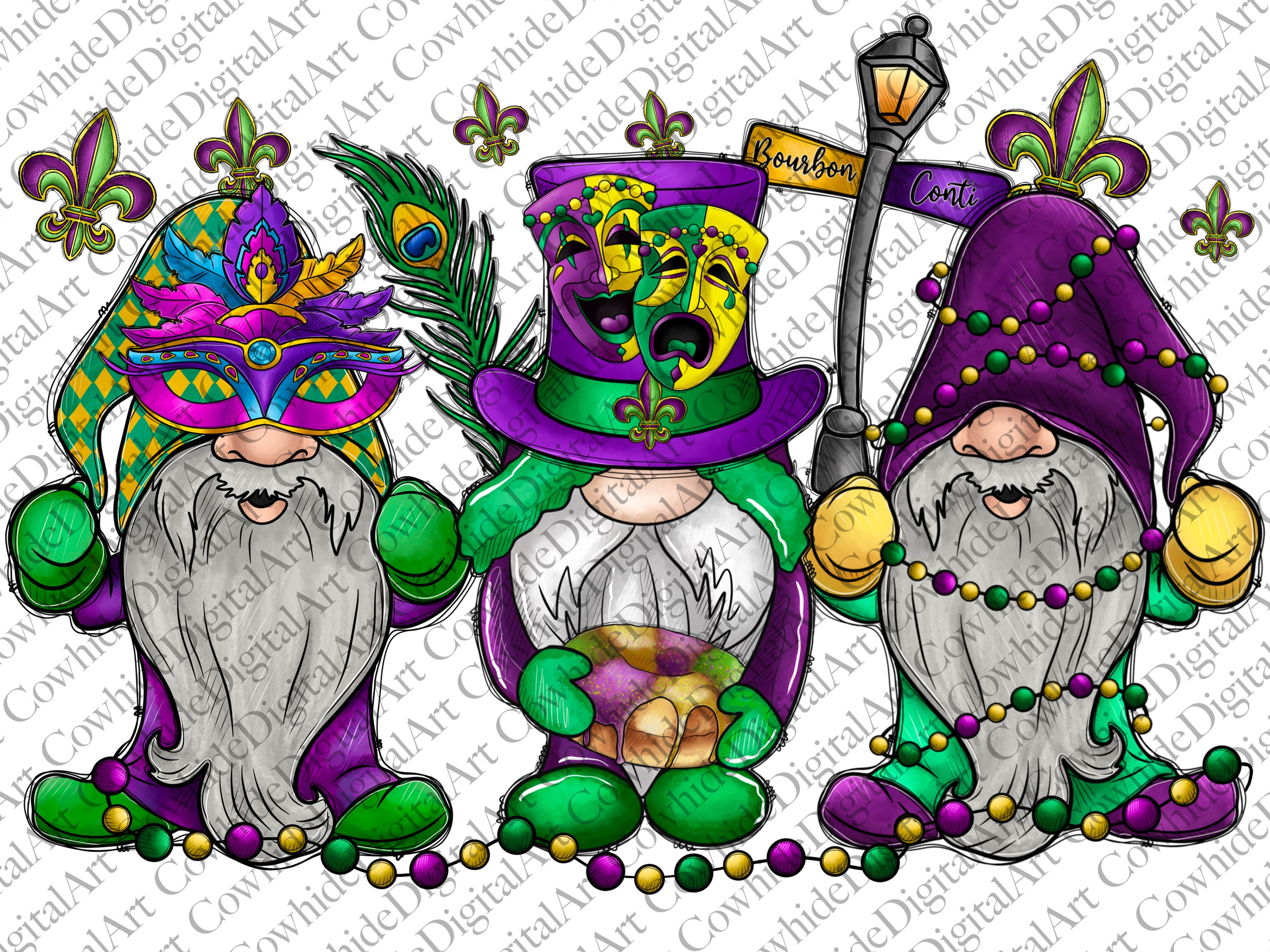 Mardi Gras Gnomies Png Sublimation Design, Happy Mardi Gras | Inspire ...