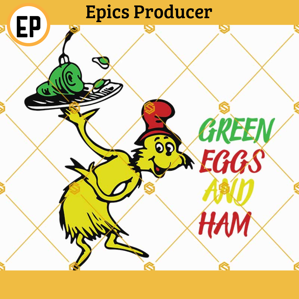 Dr Seuss Green Eggs And Ham Svg Png Dxf Eps Vector Clipart - Inspire Uplift