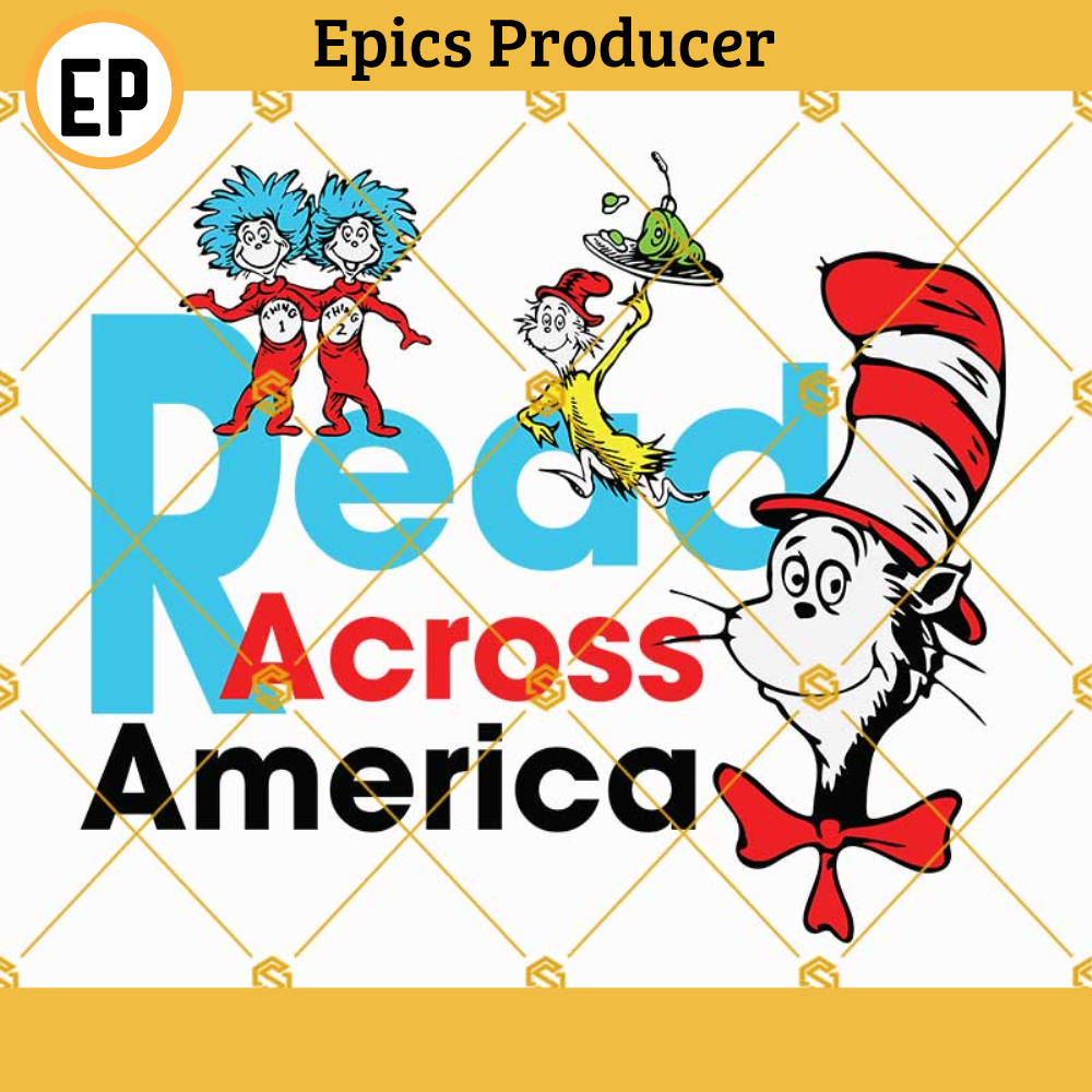 Dr Seuss Read Across America SVG Cut Files, Cat In The Hat S - Inspire ...