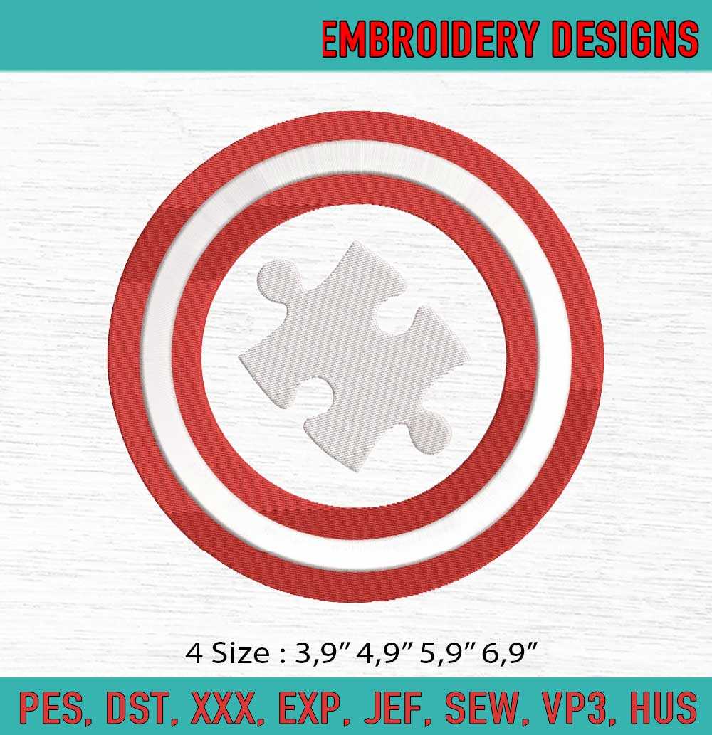 Captain Autism Autism Superhero Autism Awareness Machine Emb - Inspire ...