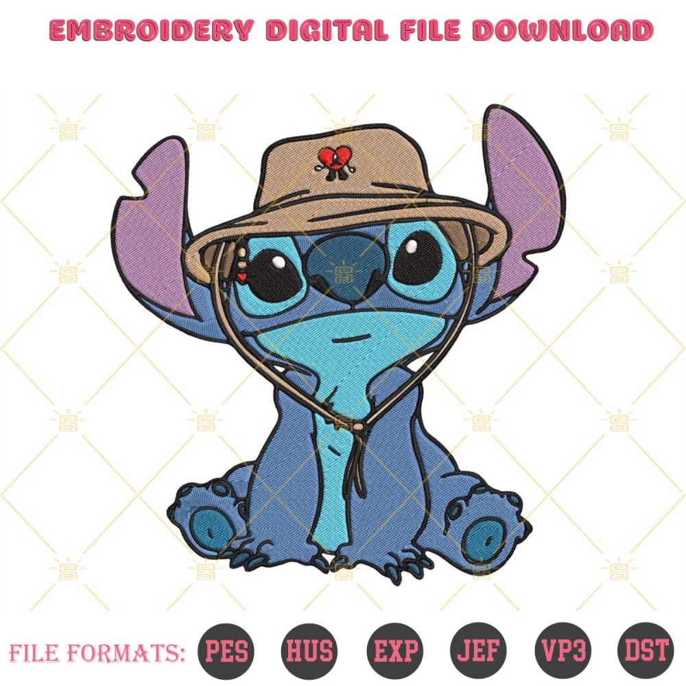 Stitch Bad Bunny Machine Embroidery Design Files | Inspire Uplift