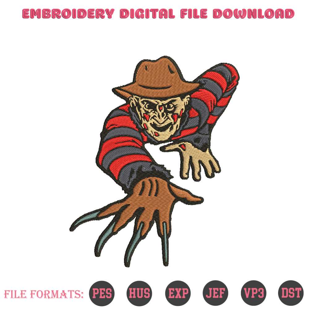 Machine embroidery designs freddy horror embroidery files, 1 | Inspire ...