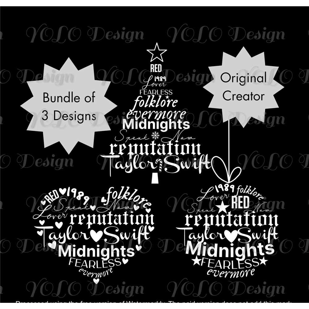 Taylor Christmas PNG and SVG, Digital Download Bundle Swifti | Inspire ...