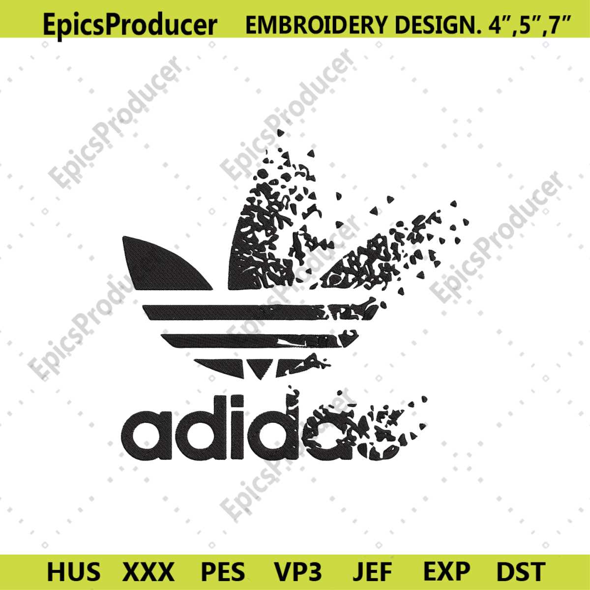 Adidas Faded Logo Embroidery Design Download | Inspire Uplift