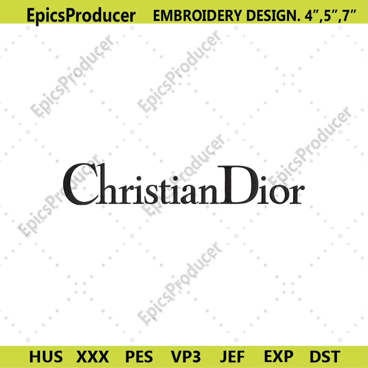 Christian Dior Wordmark Logo Embroidery Design Download | Inspire Uplift