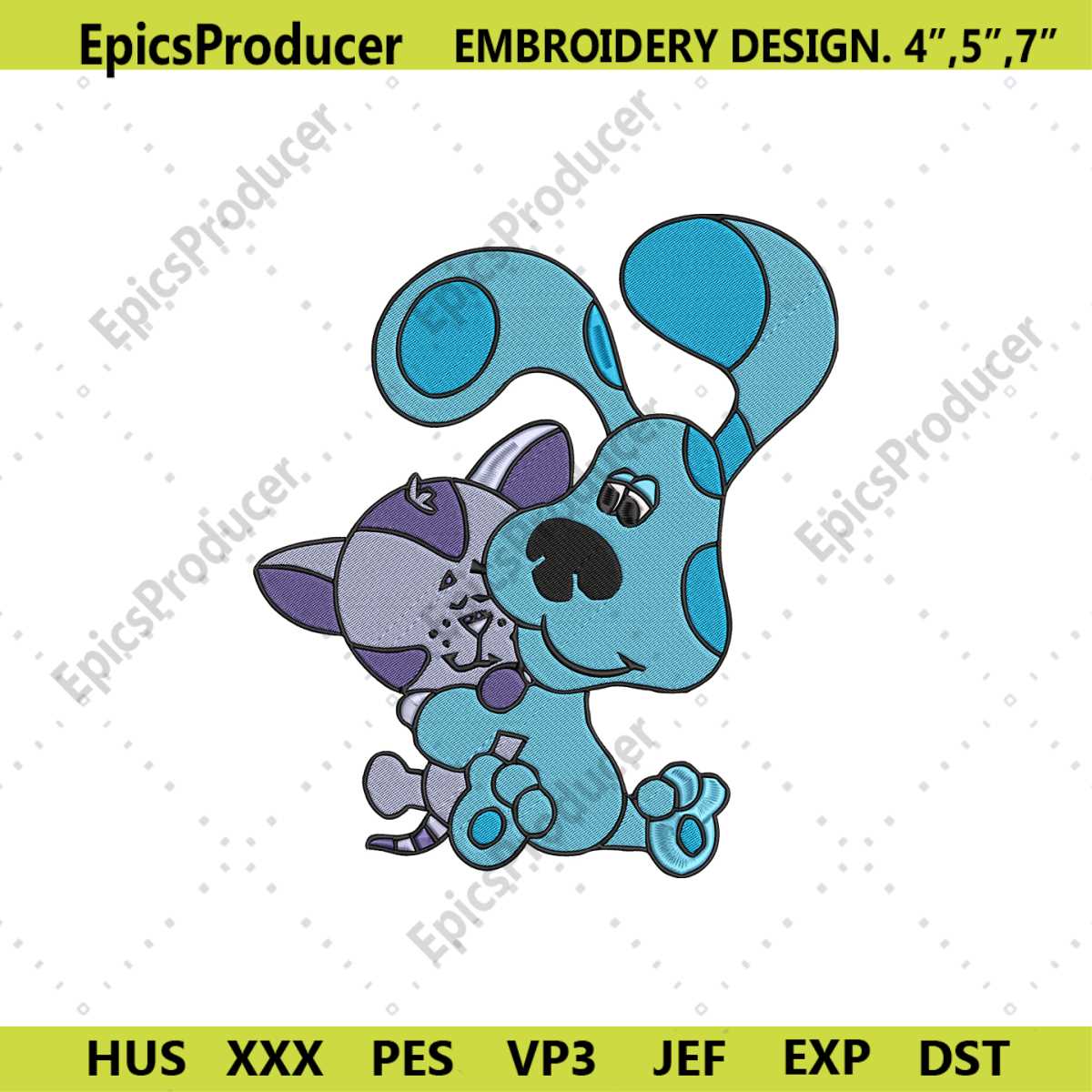 Blues Clues Periwinkle Machine Embroidery Design Instant, Bl | Inspire ...