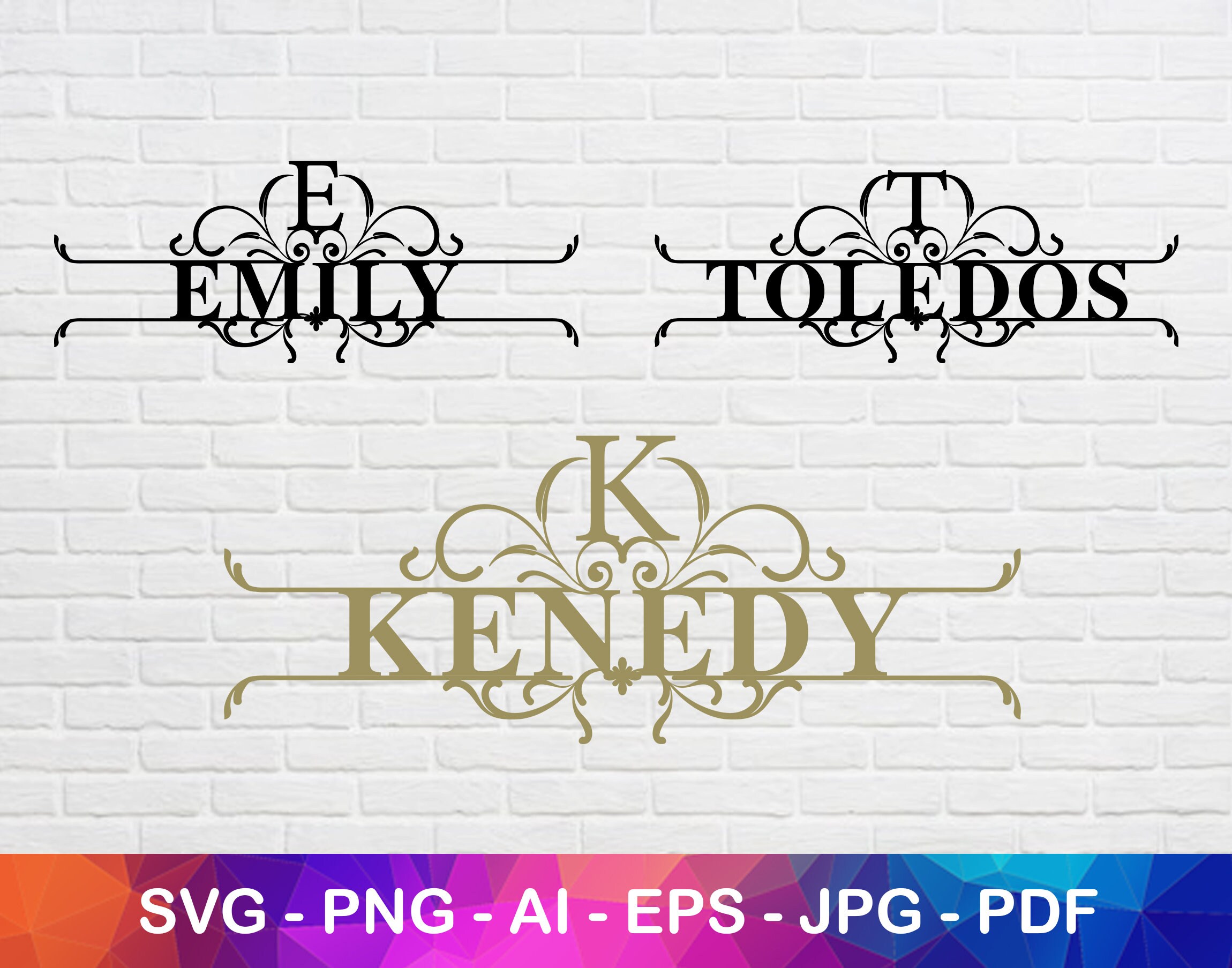 Fancy Alphabet Monogram Svg for Cricut, Wedding Monogram Svg - Inspire ...