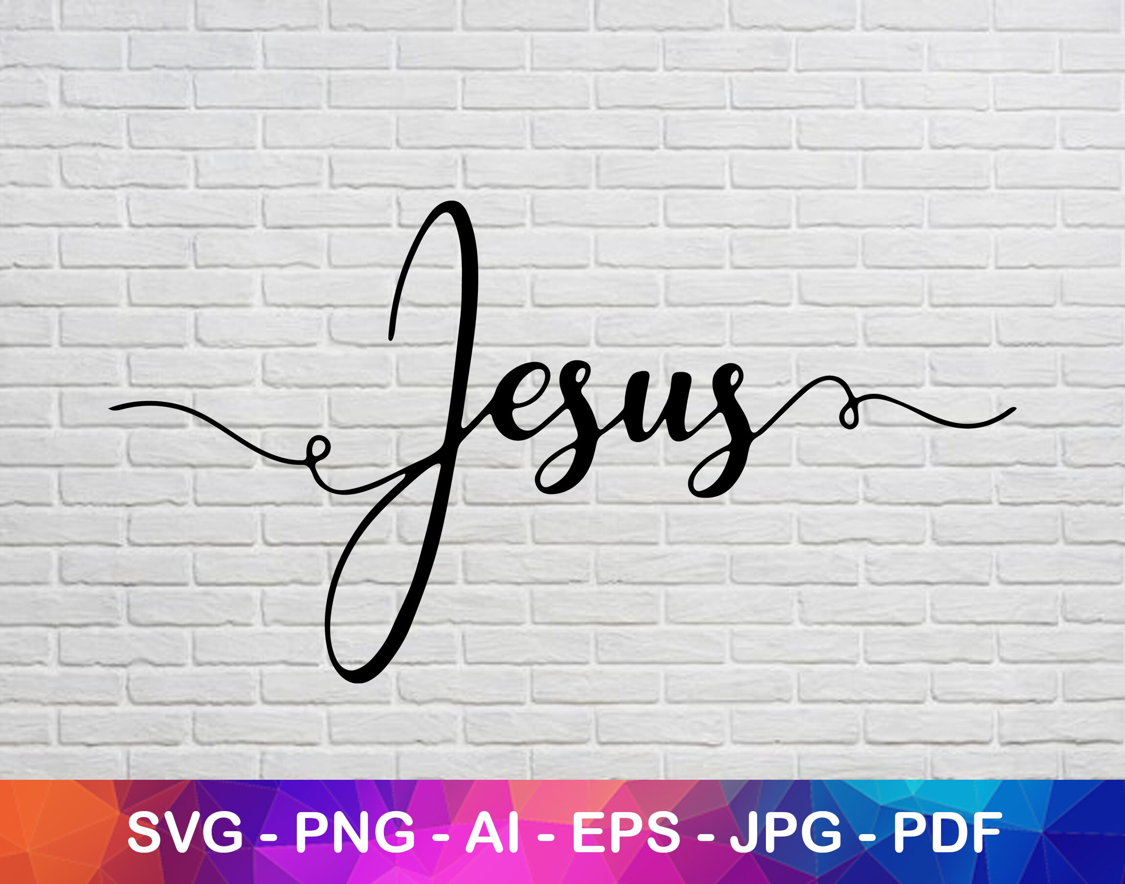 Jesus Handwriting Svg Cut File, Christ Svg - Inspire Uplift