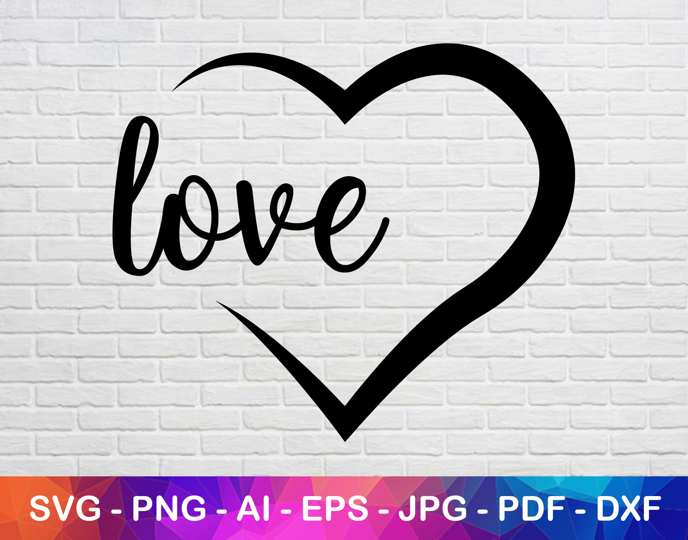 Love Heart Svg, Love Svg, Heart Silhouette Svg, Letter Svg, - Inspire ...