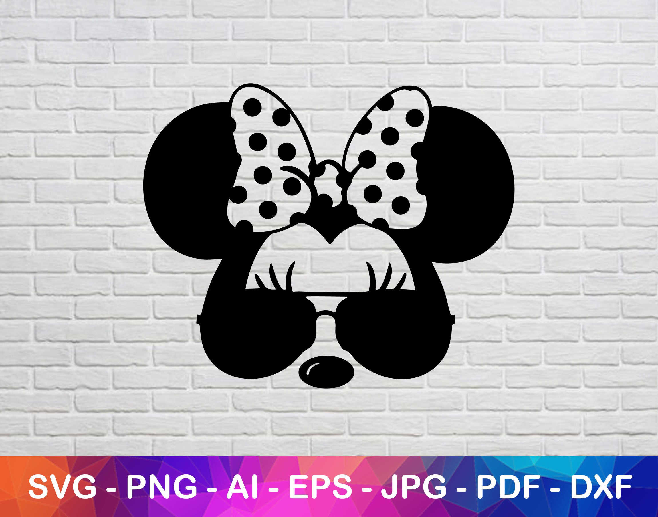 Minnie Wearing Aviator Sunglasses Svg, Dxf, Pdf, Jpg File fo | Inspire ...