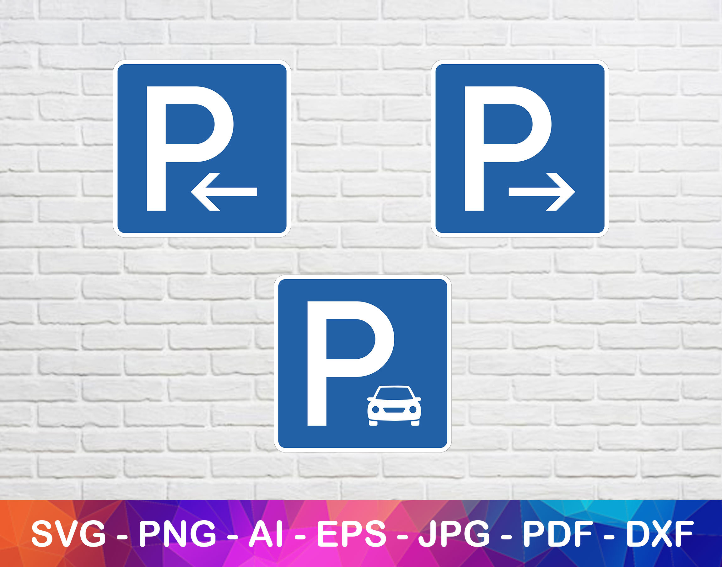 Parking Sign Svg Bundle, Svg Files, Instant Svg | Inspire Uplift